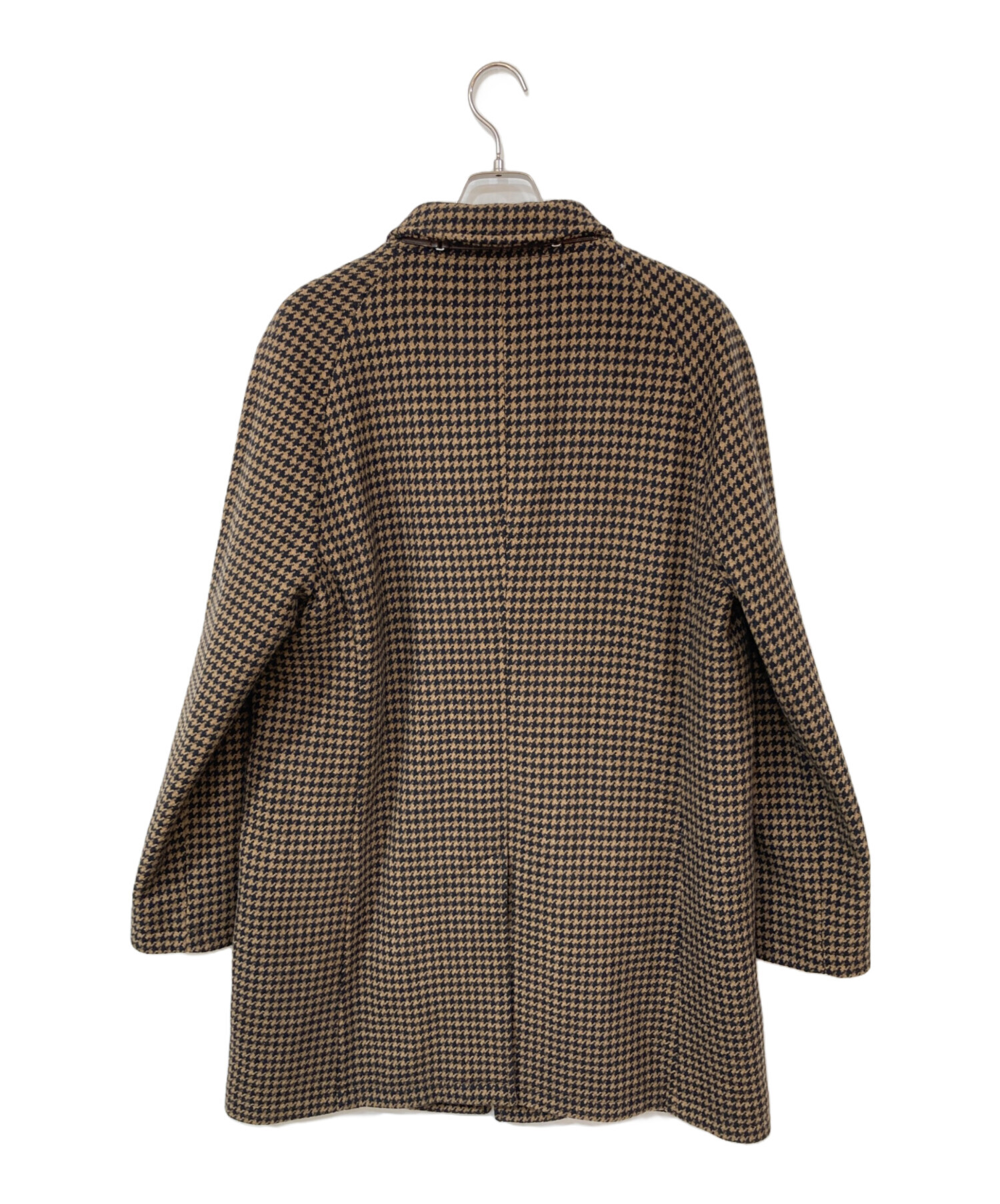 中古・古着通販】SEALUP (シーラップ) ウール千鳥コート ブラウン