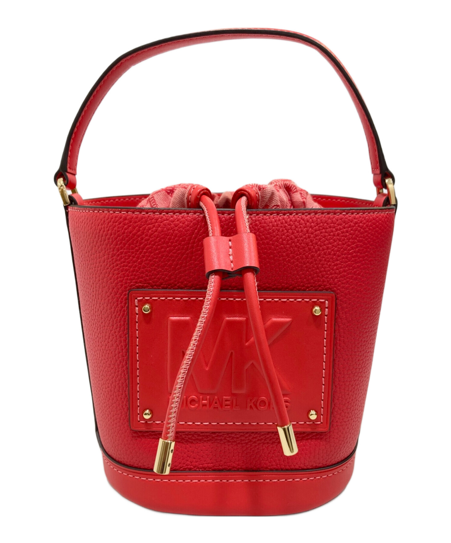 Michael Kors マイケルコース 35S6GTTT3L レザー 赤 トートバッグ レディース 【中古】 中古・古着通販】MICHAEL KORS (マイケル・コース) バケツ型トート