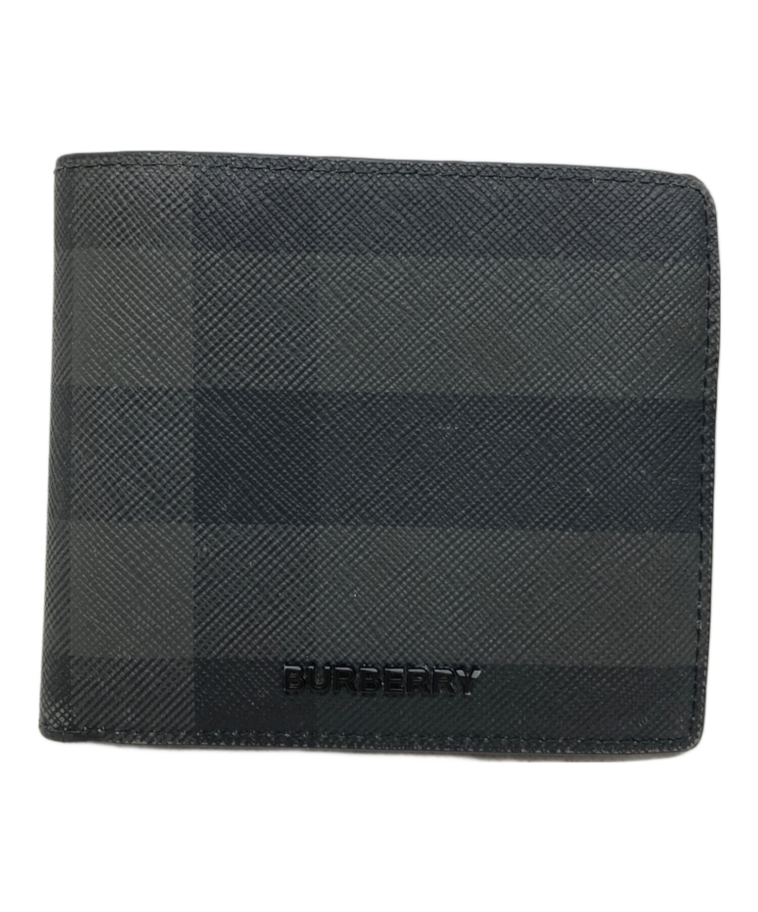 中古・古着通販】BURBERRY (バーバリー) 2つ折り財布 ブラック