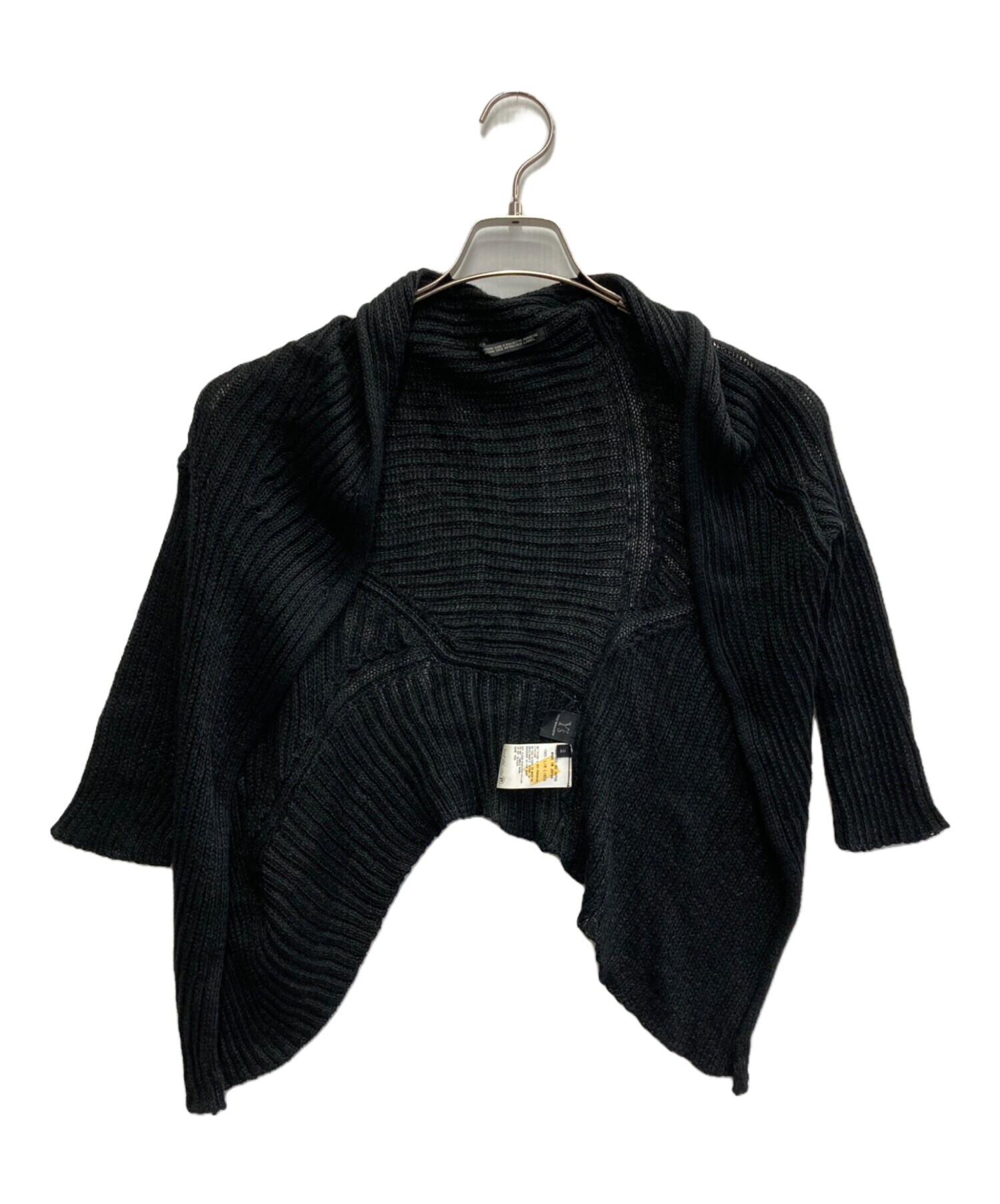 中古・古着通販】Y's (ワイズ) リネン ボレロ カーディガン ブラック