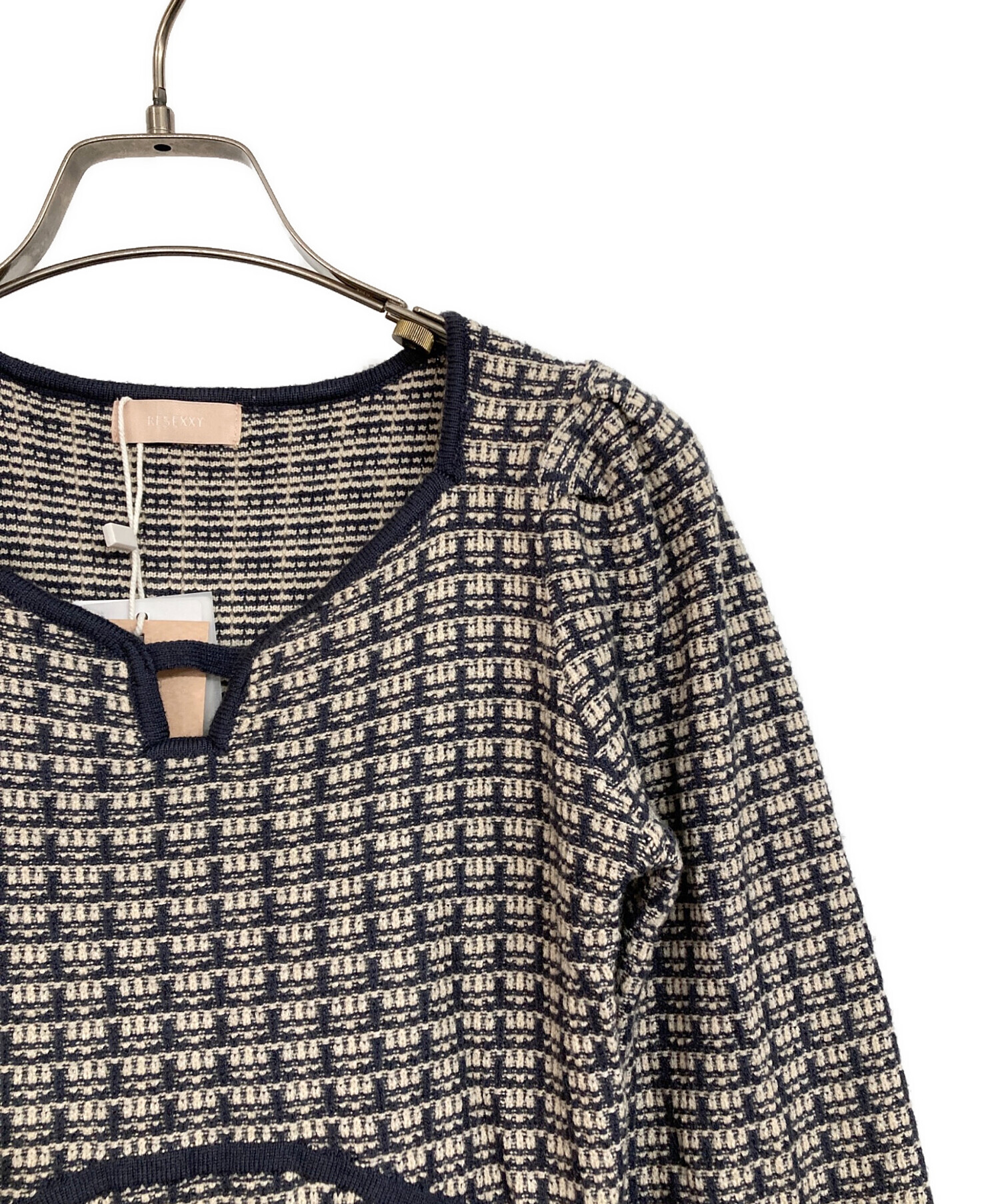 中古・古着通販】Resexxy (リゼクシー) バイカラーツイードニット