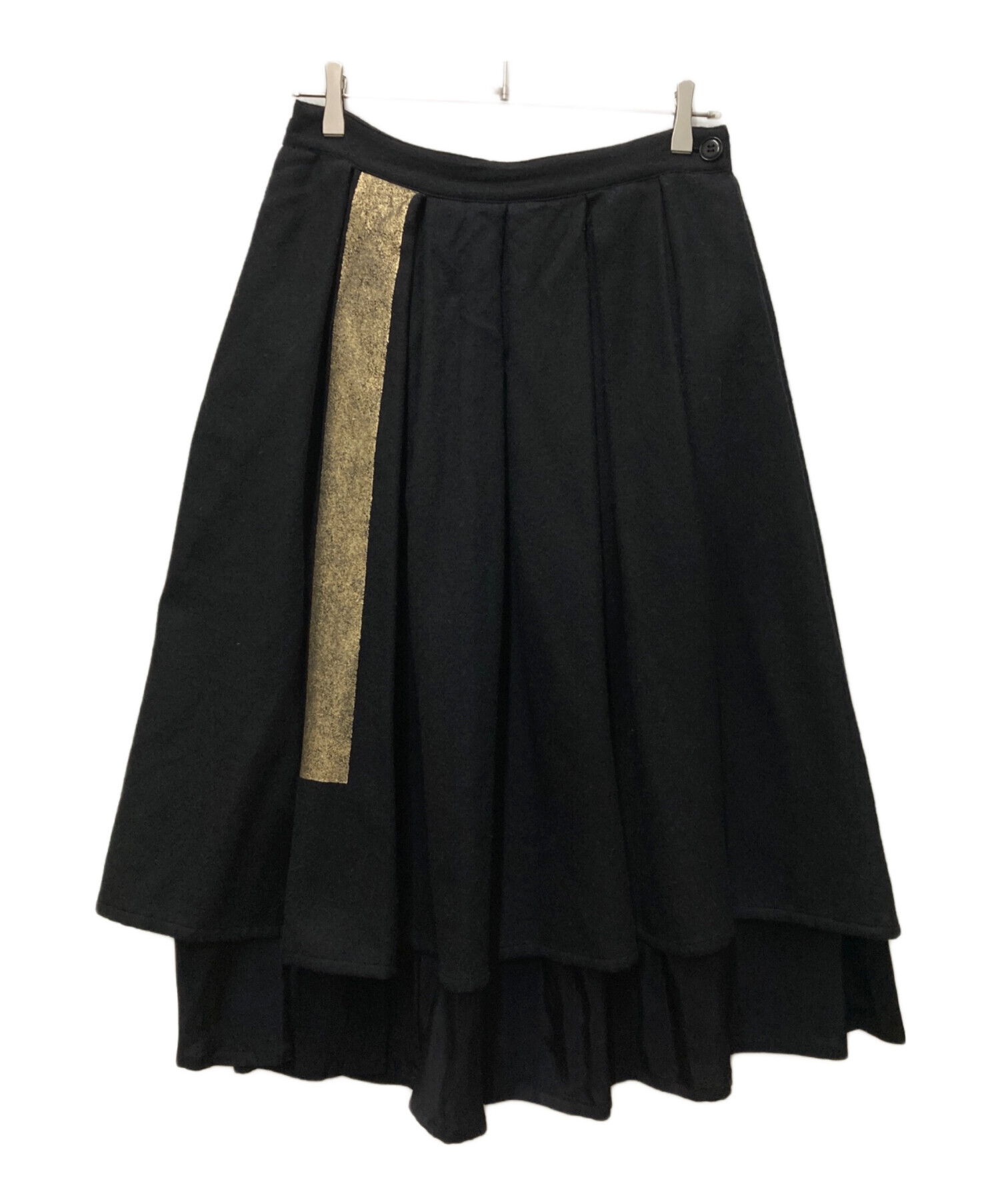 中古・古着通販】Y's (ワイズ) ウールスカート ブラック サイズ:2