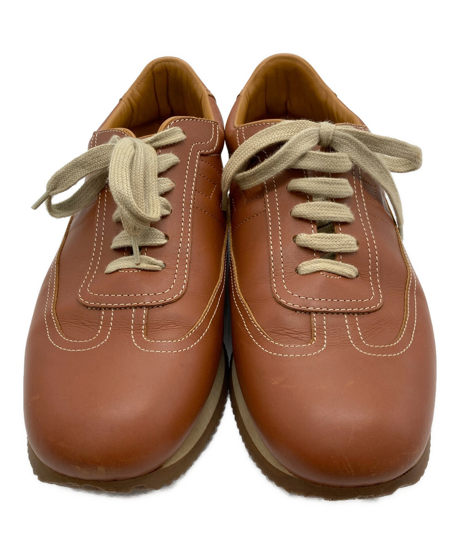 エルメス HERMES スニーカー クイック ♯37ハーフ ローカット ベージュ