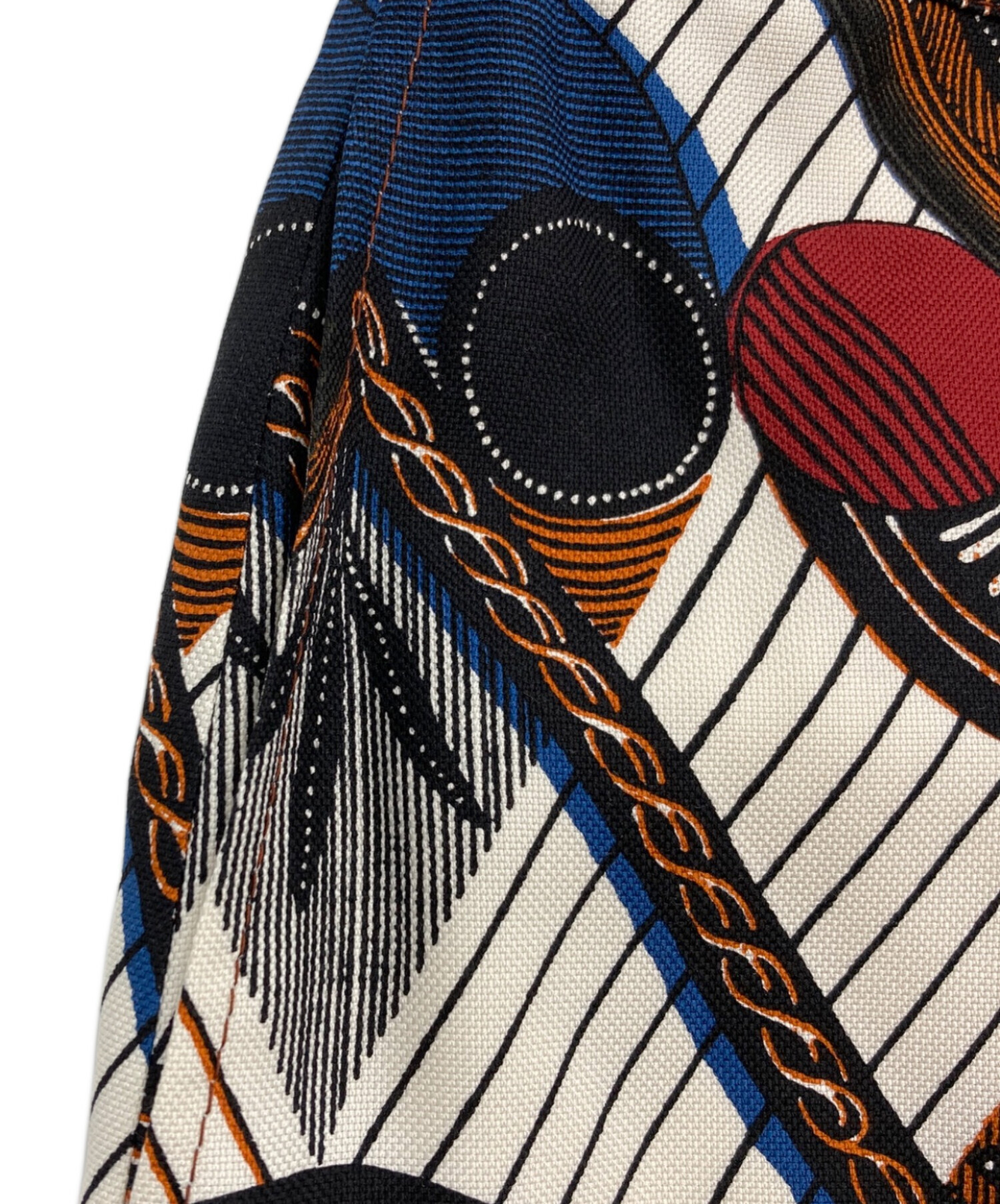 中古・古着通販】HERMES (エルメス) 総柄シルクスカート ホワイト