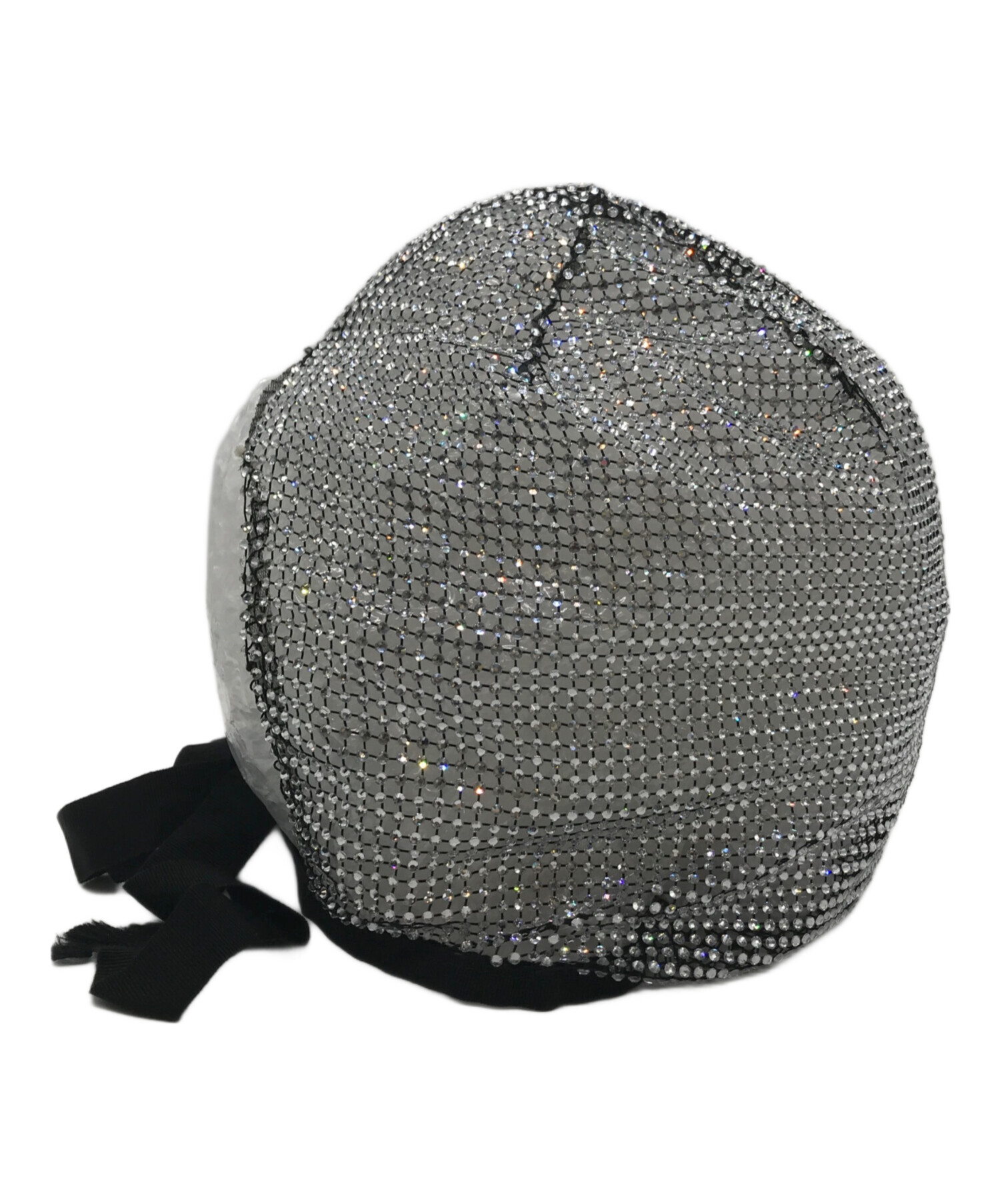 中古・古着通販】GUCCI (グッチ) ガラスメッシュニット帽 シルバー