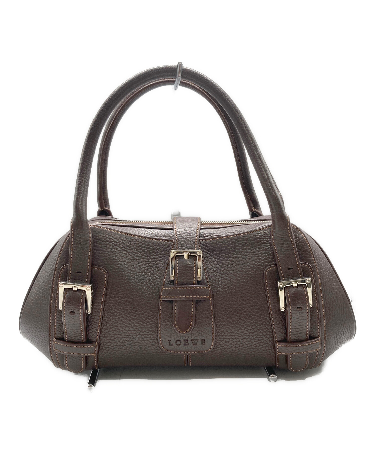 中古・古着通販】LOEWE (ロエベ) センダレザーハンドバッグ ブラウン