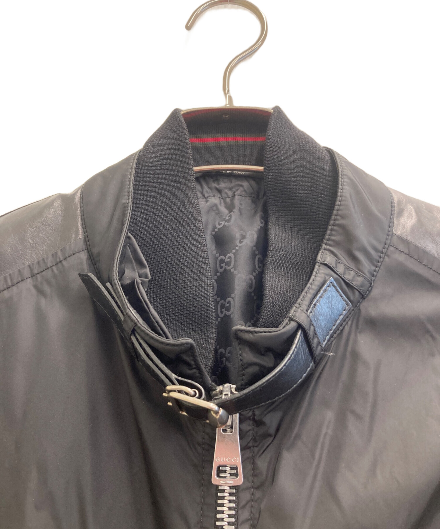 中古・古着通販】GUCCI (グッチ) フライトブルゾン ブラック サイズ:46