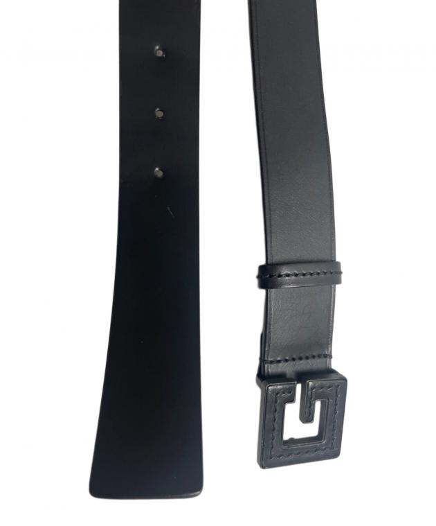 中古・古着通販】GUCCI (グッチ) Gバックルレザーベルト ブラック