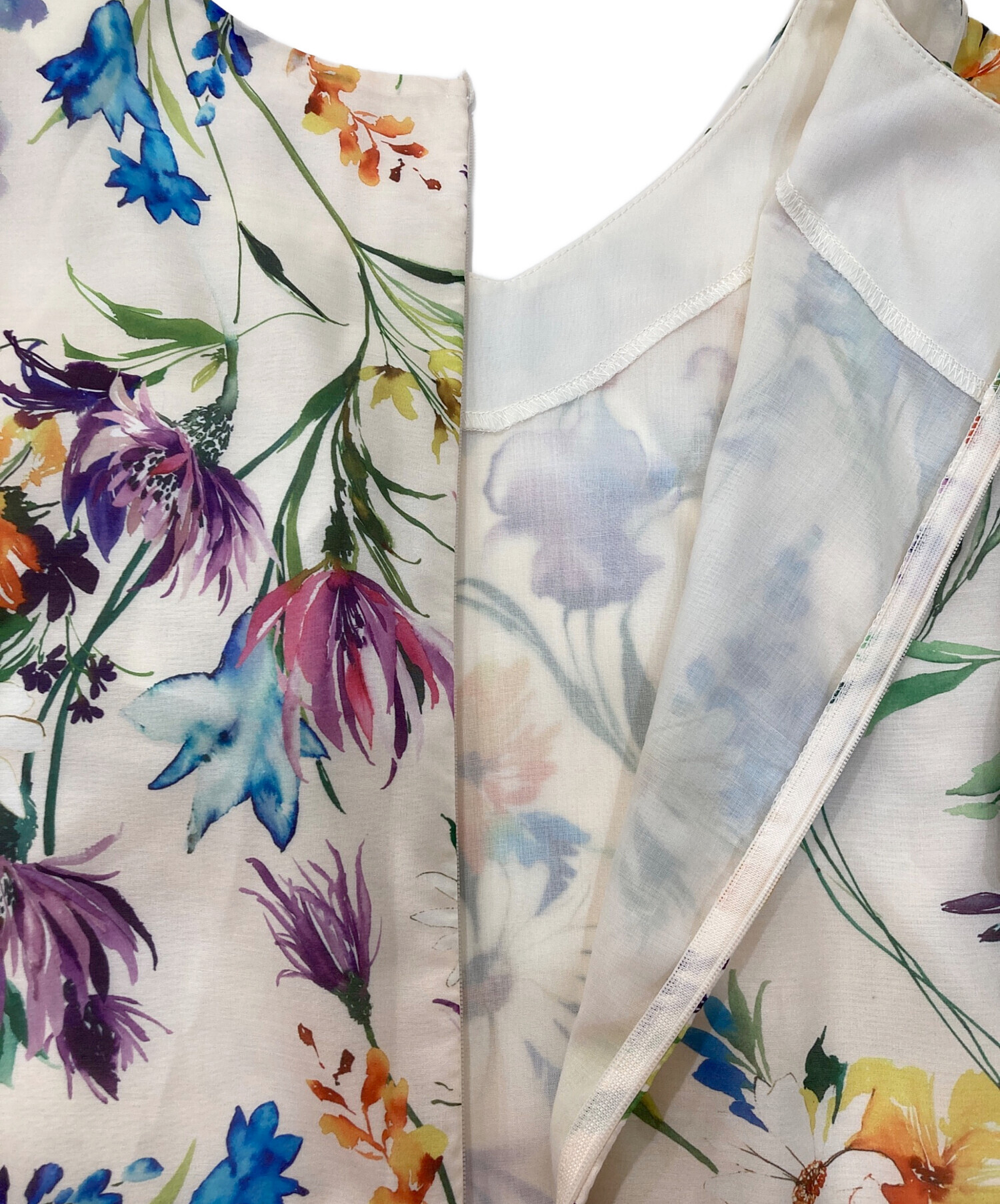 中古・古着通販】Rose Tiara (ローズティアラ) 水彩フラワーワンピース