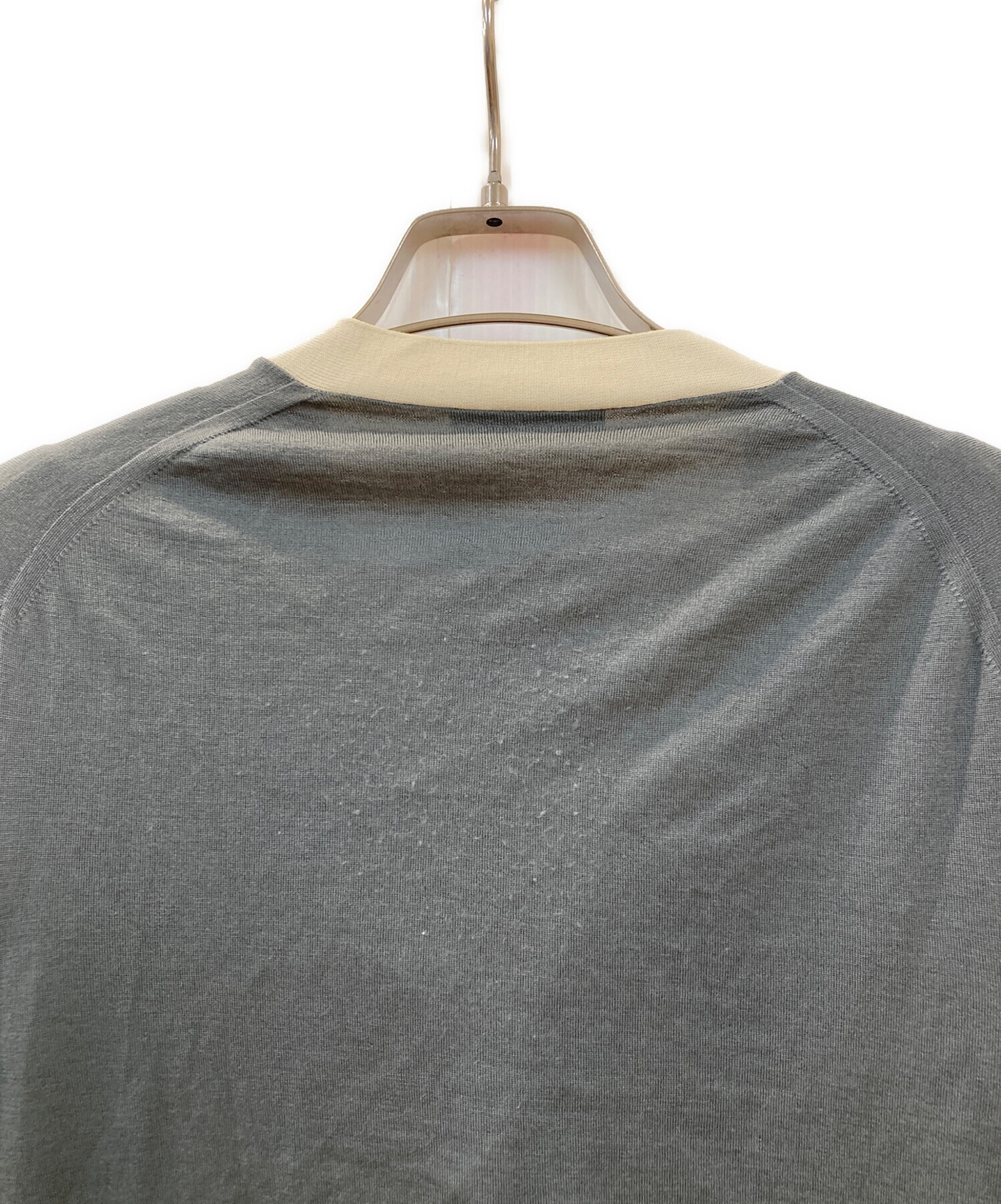 中古・古着通販】PRADA (プラダ) ウールバイカラーカーディガン グレー