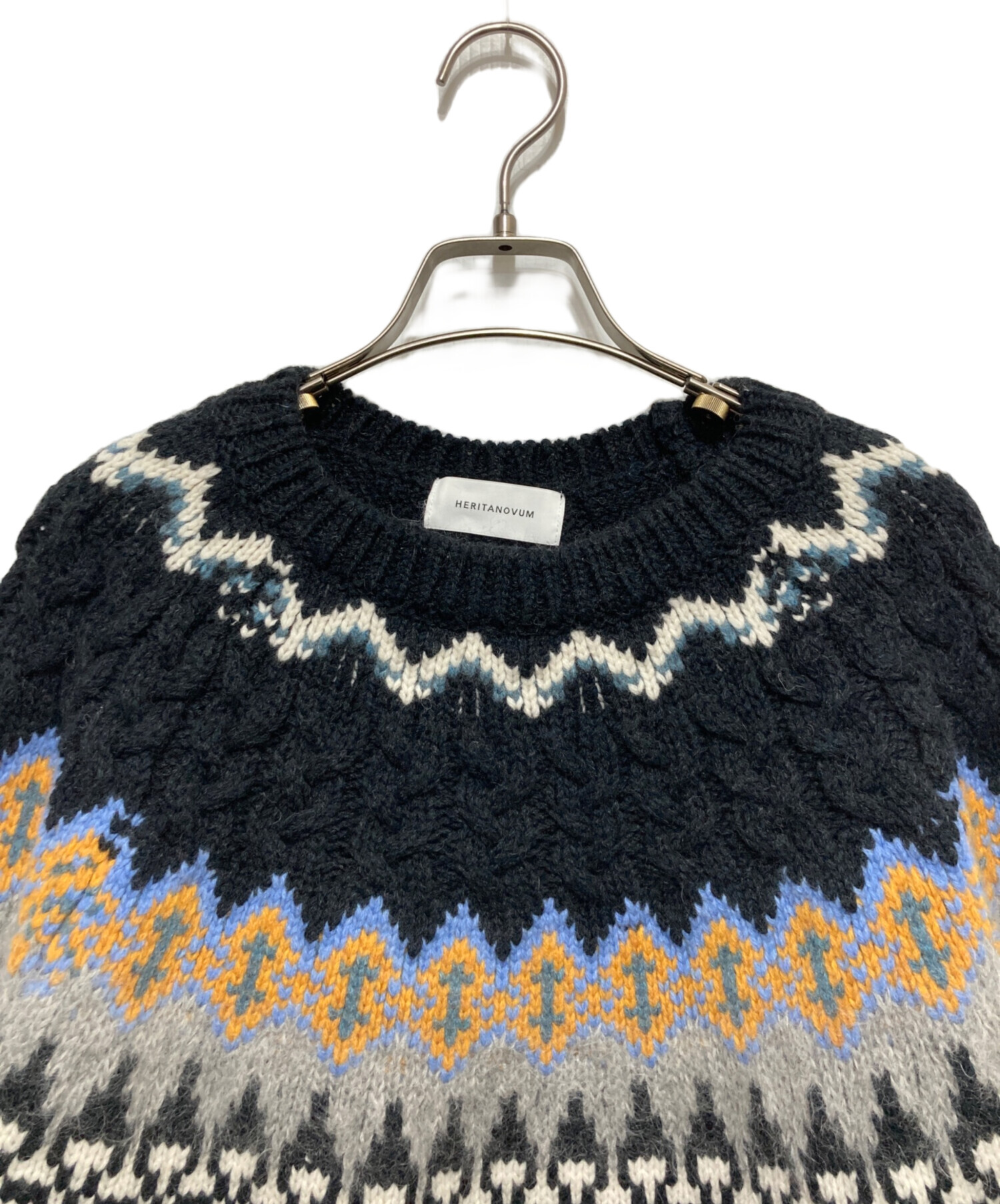 中古・古着通販】HERITANOVUM (ヘリテノーム) ノルディック柄ニット