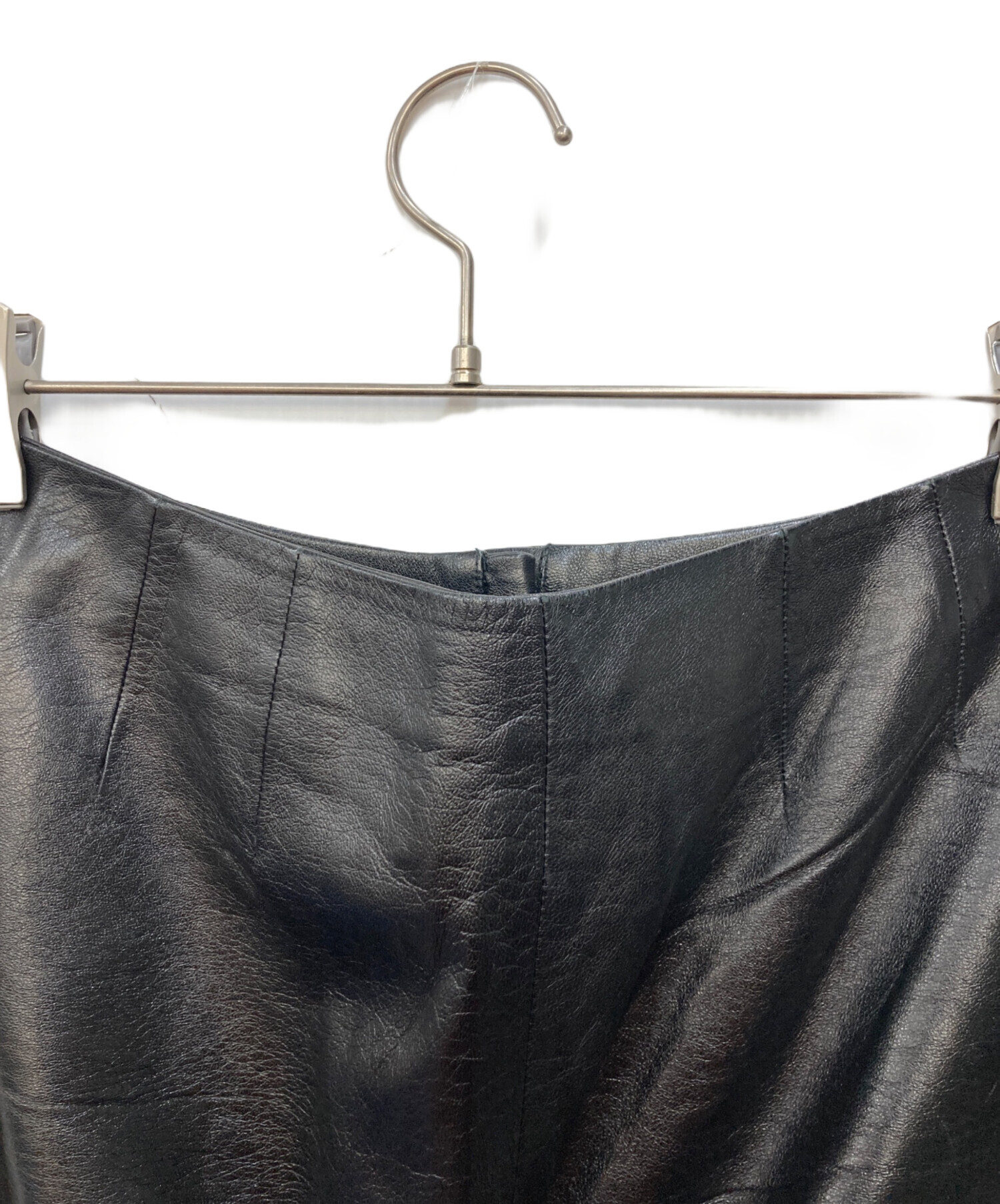 中古・古着通販】LOEWE (ロエベ) レザーパンツ ブラック サイズ:4