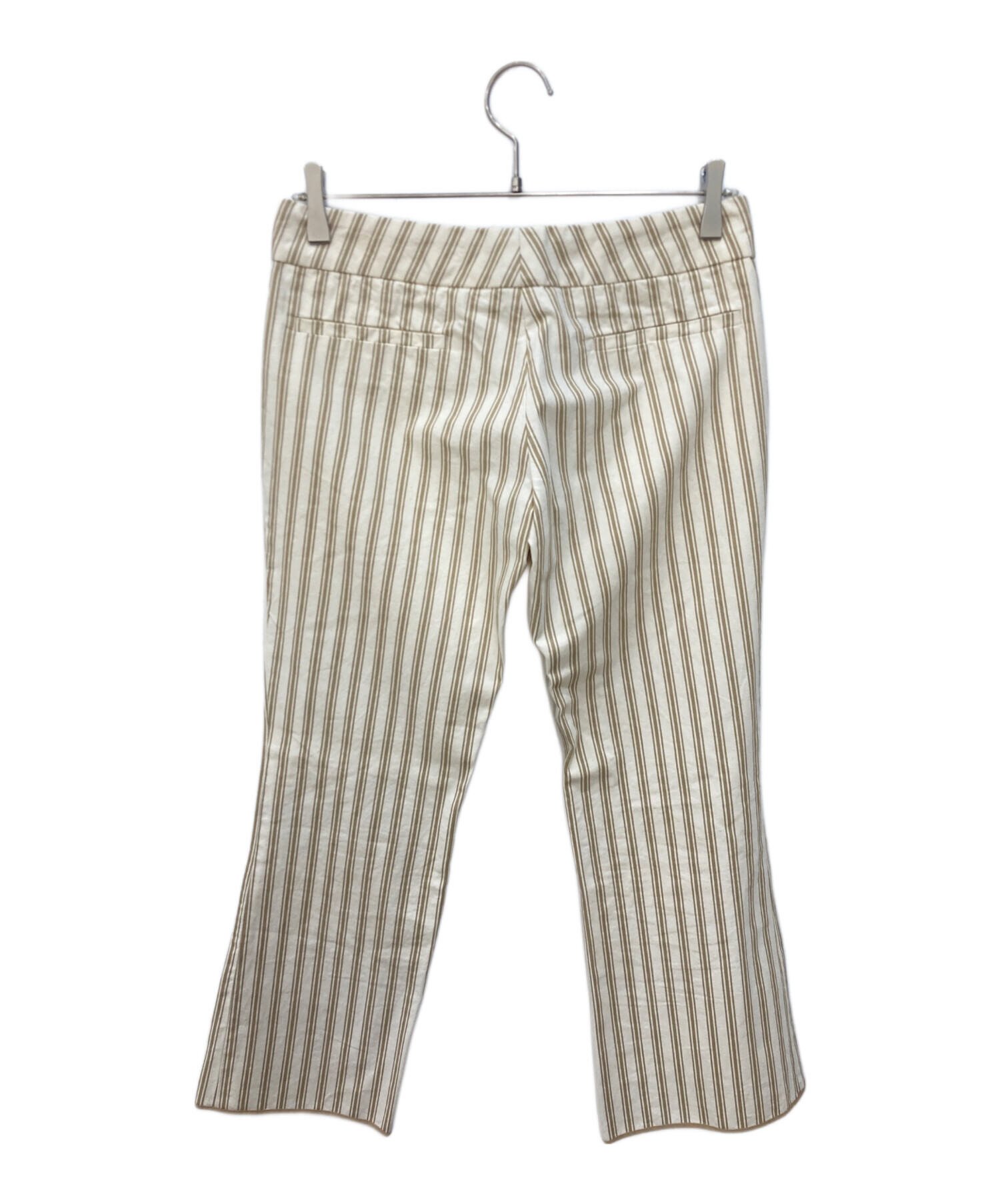 中古・古着通販】MARNI (マルニ) ストライプパンツ ベージュ サイズ:40