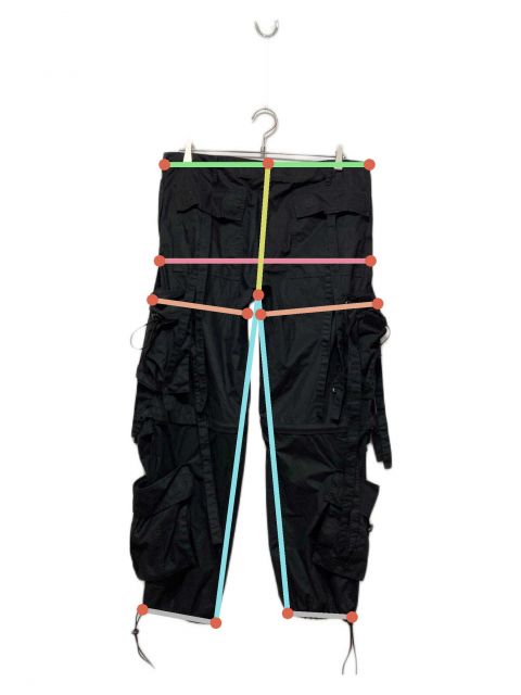 中古・古着通販】GS (ジーエス) テクノパンツ ブラック サイズ:Ⅿ