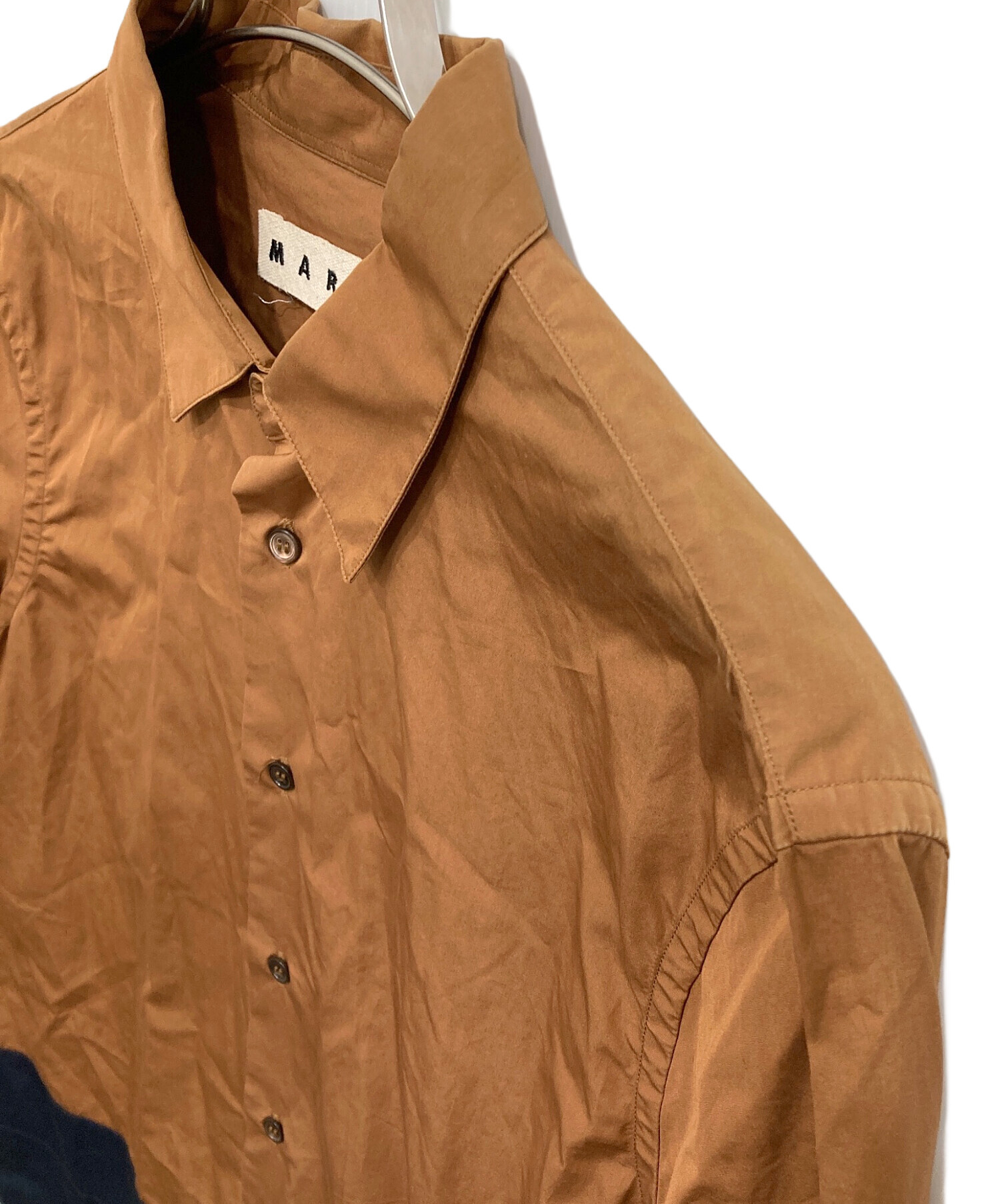 中古・古着通販】MARNI (マルニ) カラーブロックシャツ ブラウン