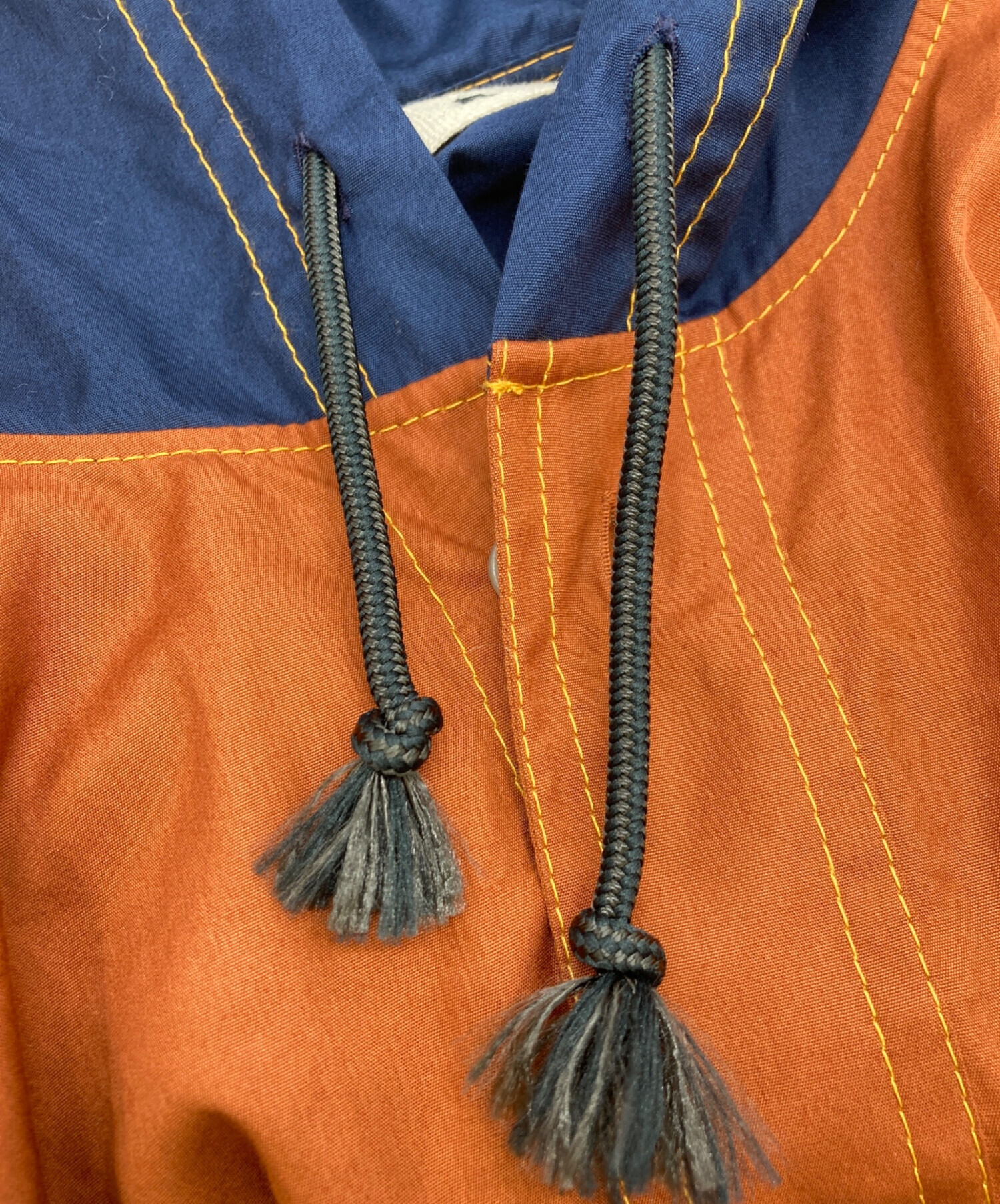 【中古】マルニ MARNI 19SS コットン ポプリン プリントシャツ 総柄 長袖 44 紺 茶 ネイビー ブラウン CAMAW46A00 中古・古着通販】MARNI (マルニ) コットンポプリンバイカラーフード