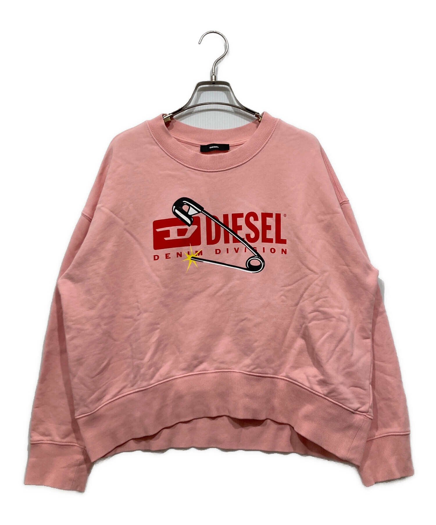 DIESEL ディーゼル スウェット レディース 【古着】【中古】 中古・古着通販】DIESEL (ディーゼル) プリントスウェット ピンク
