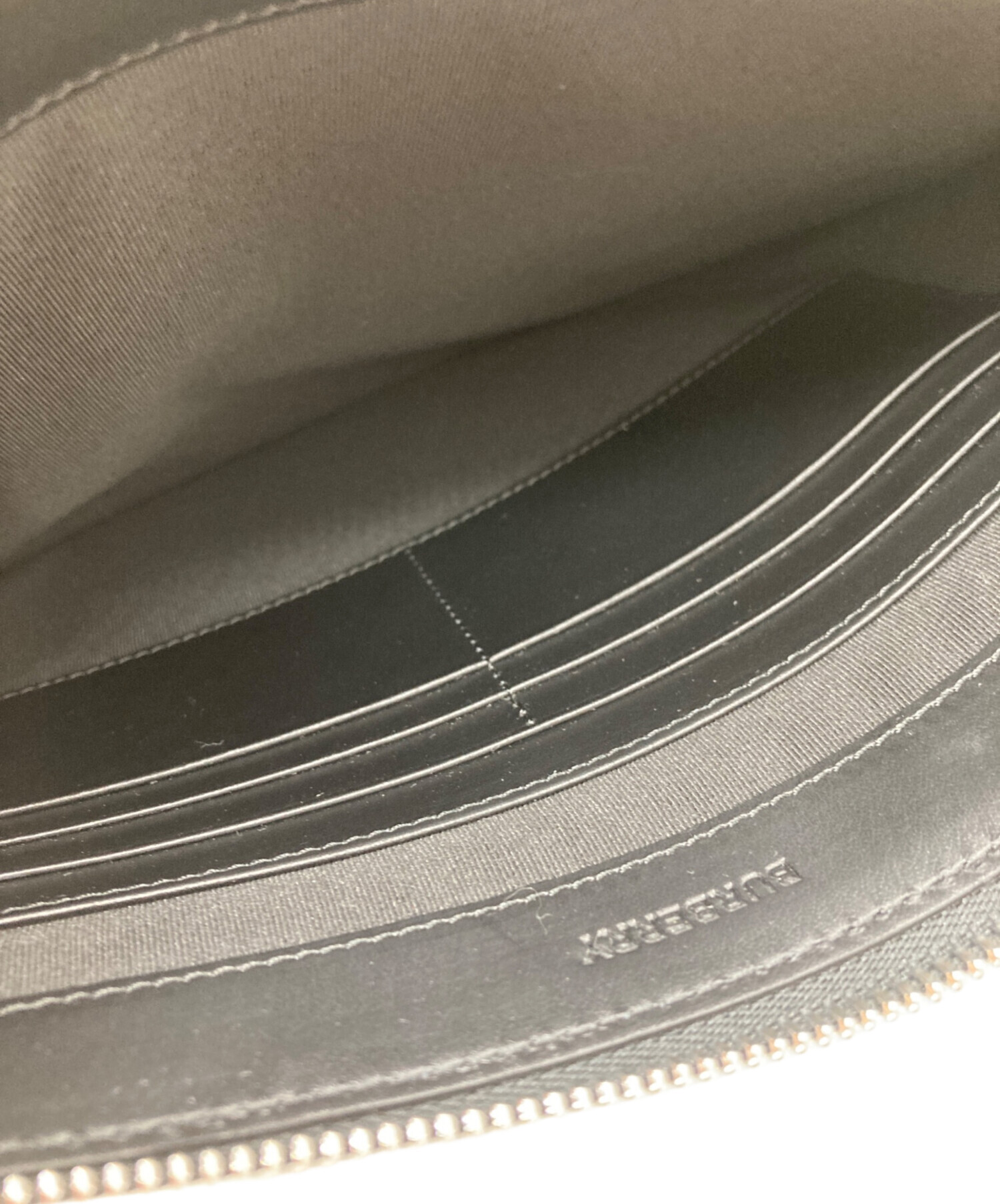 中古・古着通販】BURBERRY (バーバリー) ロゴクラッチバッグ ブラック