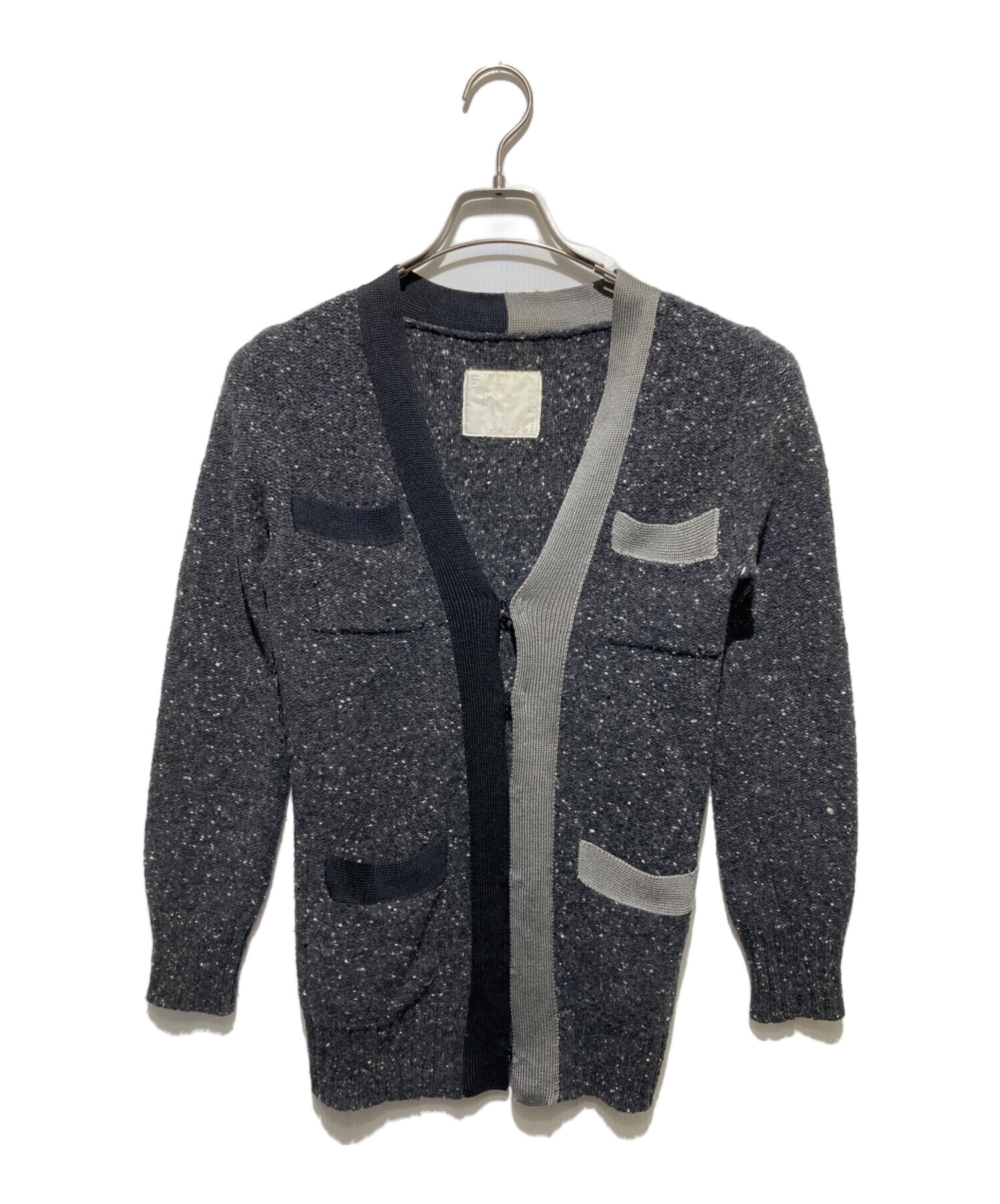 中古・古着通販】sacai (サカイ) 異素材トリミングロングカーディガン