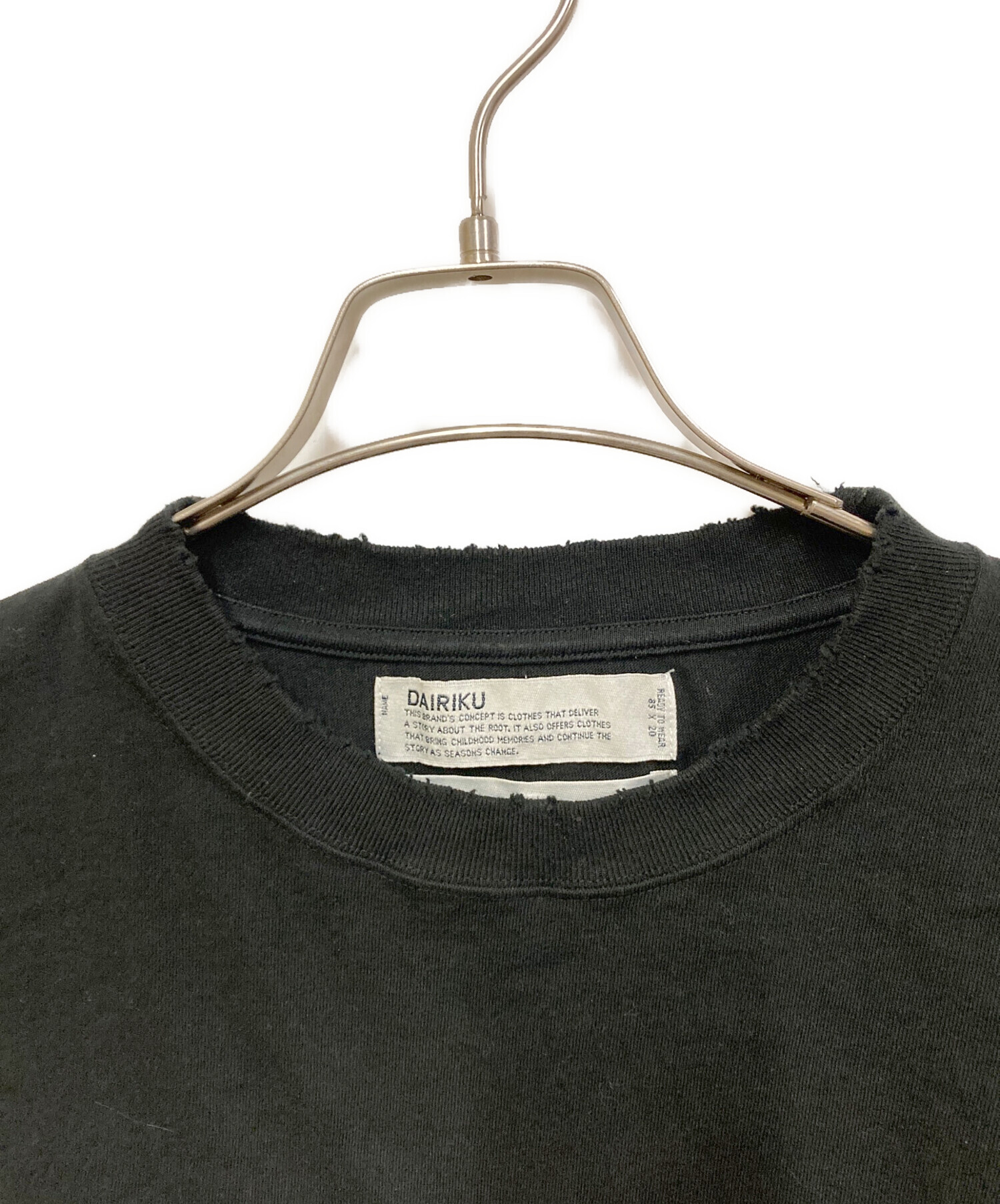 中古・古着通販】DAIRIKU (ダイリク) NEW WAVE Tee ブラック サイズ