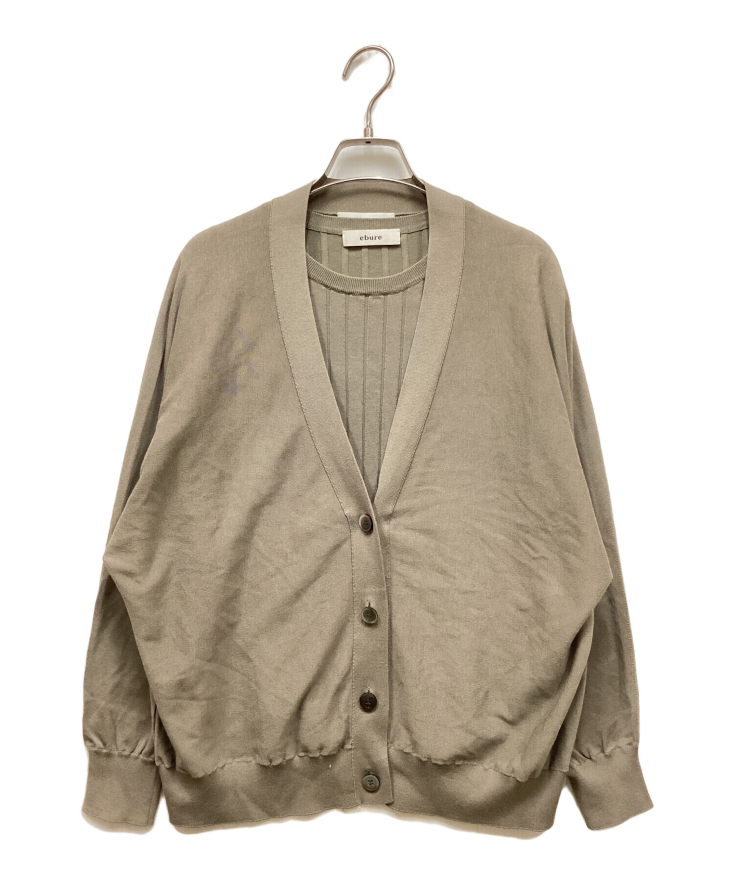 中古・古着通販】EBURE (エブール) アンサンブルカーディガン オリーブ