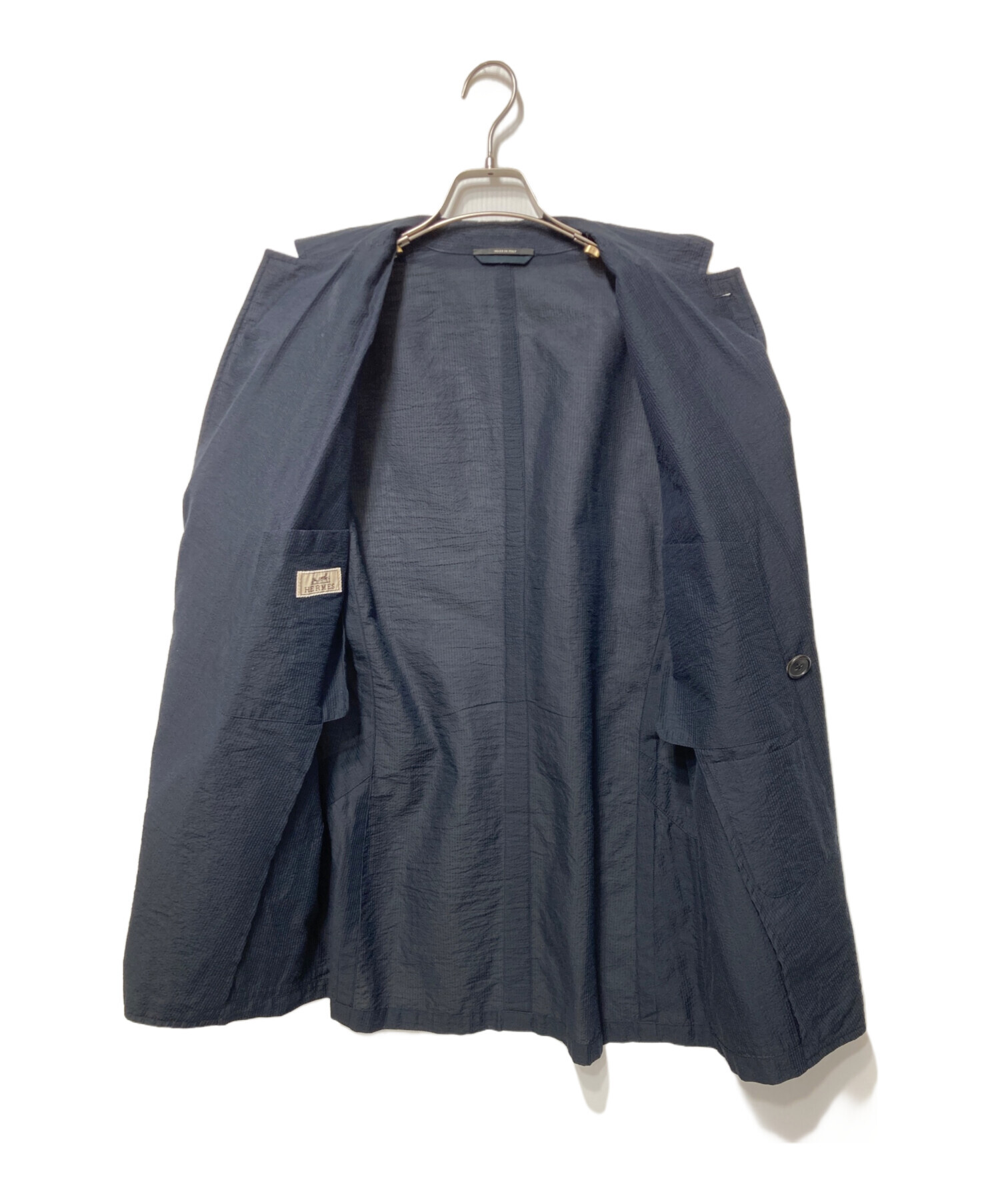 中古・古着通販】HERMES (エルメス) シアサッカーダブルジャケット