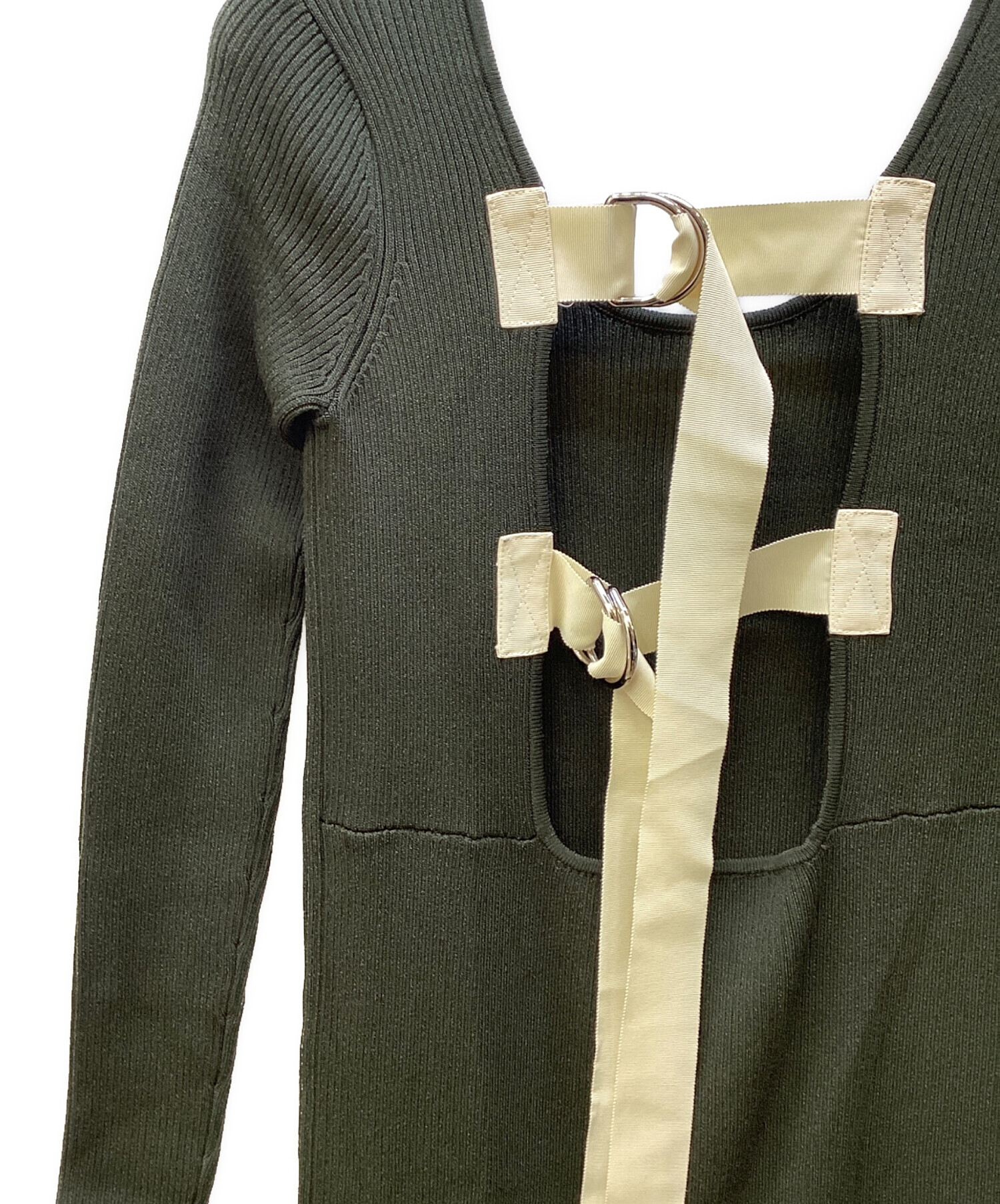 中古・古着通販】LEINWANDE (ラインヴァンド) Back Belted Knit Dress