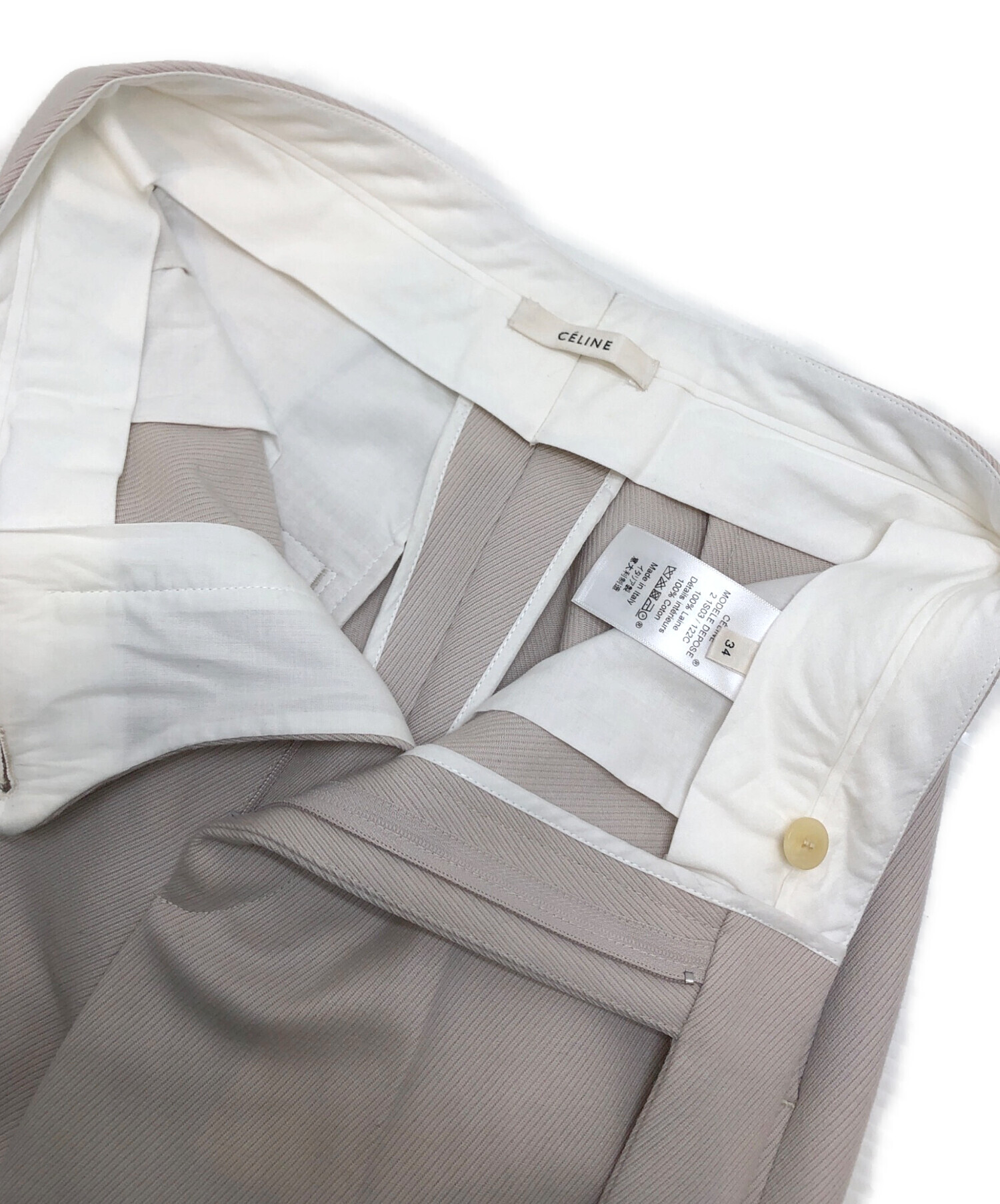 中古・古着通販】CELINE (セリーヌ) センタープレス ウール スラックス