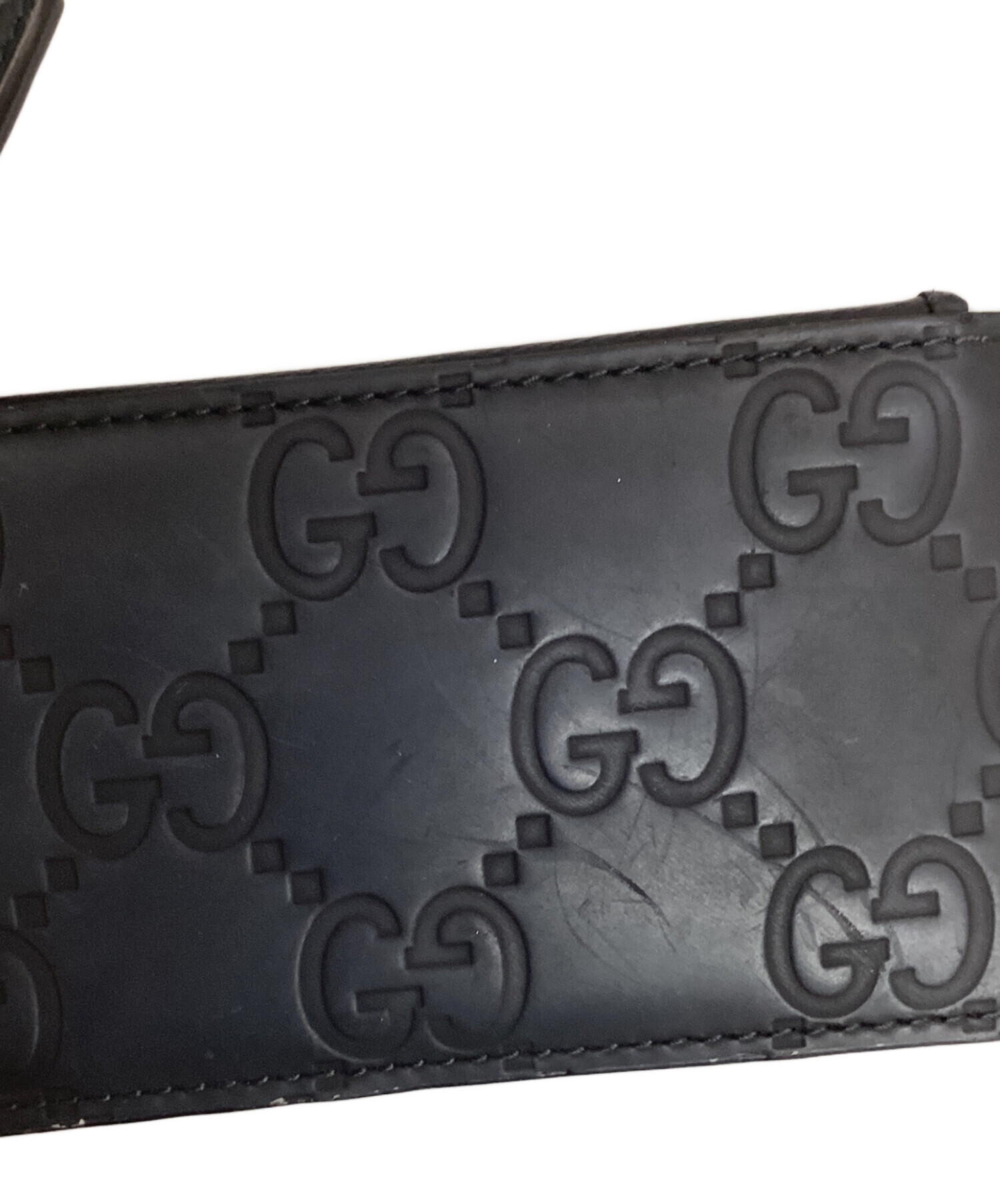 中古・古着通販】GUCCI (グッチ) GGラバーエフェクト ジップカード