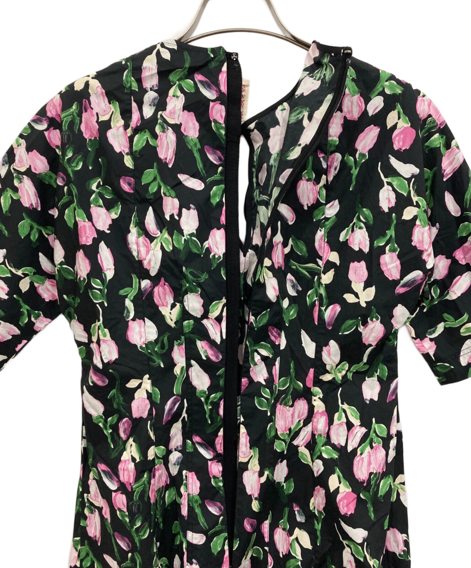 中古・古着通販】MARNI (マルニ) ネックリボンプリントワンピース