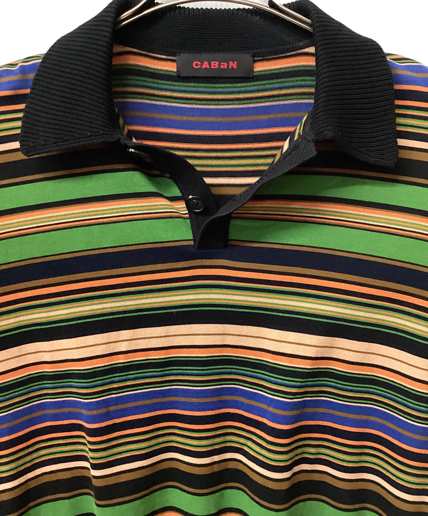 中古・古着通販】CABAN (キャバン) コットン マルチボーダー ポロプル