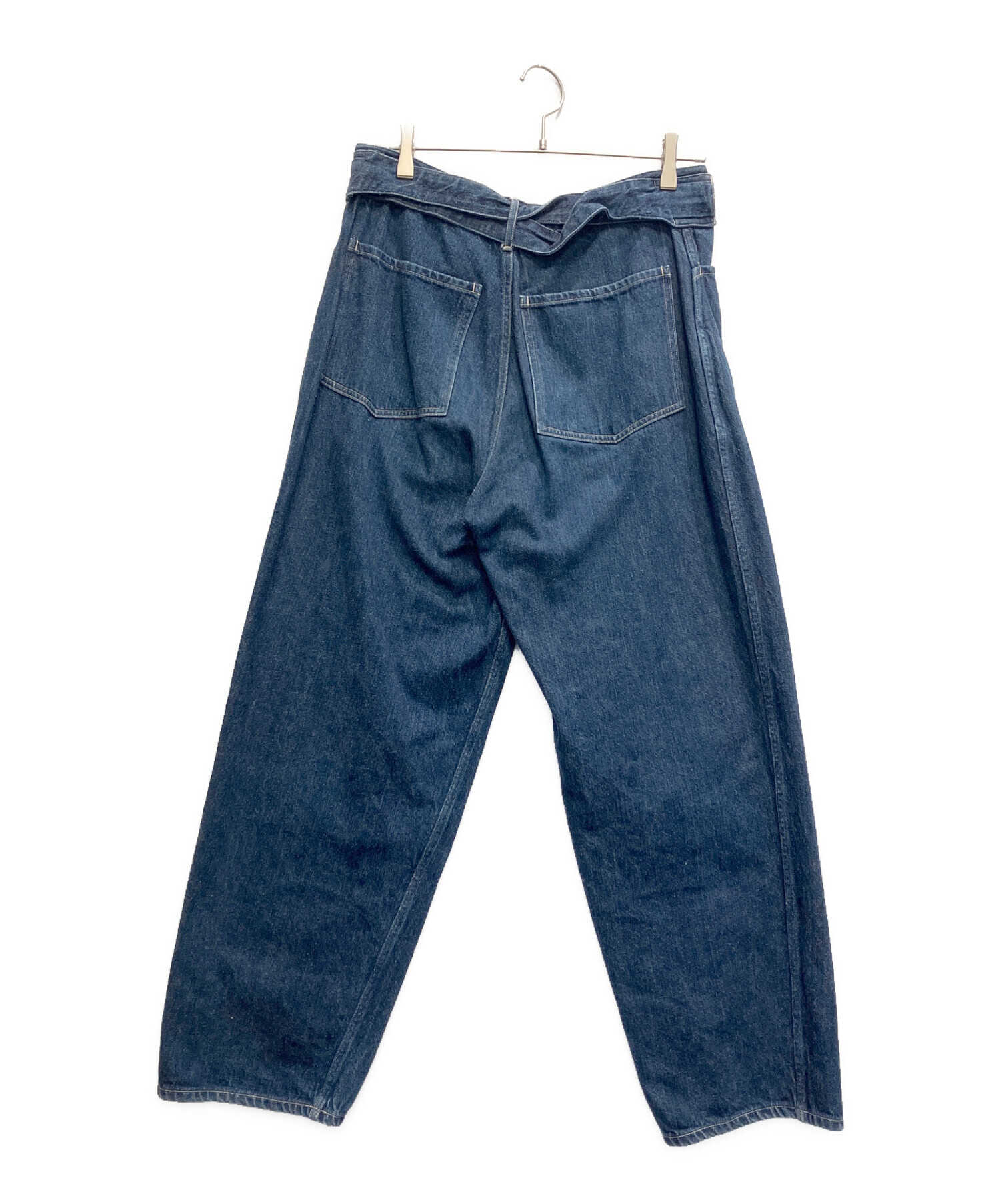 中古・古着通販】COMOLI (コモリ) デニムベルテッドパンツ インディゴ