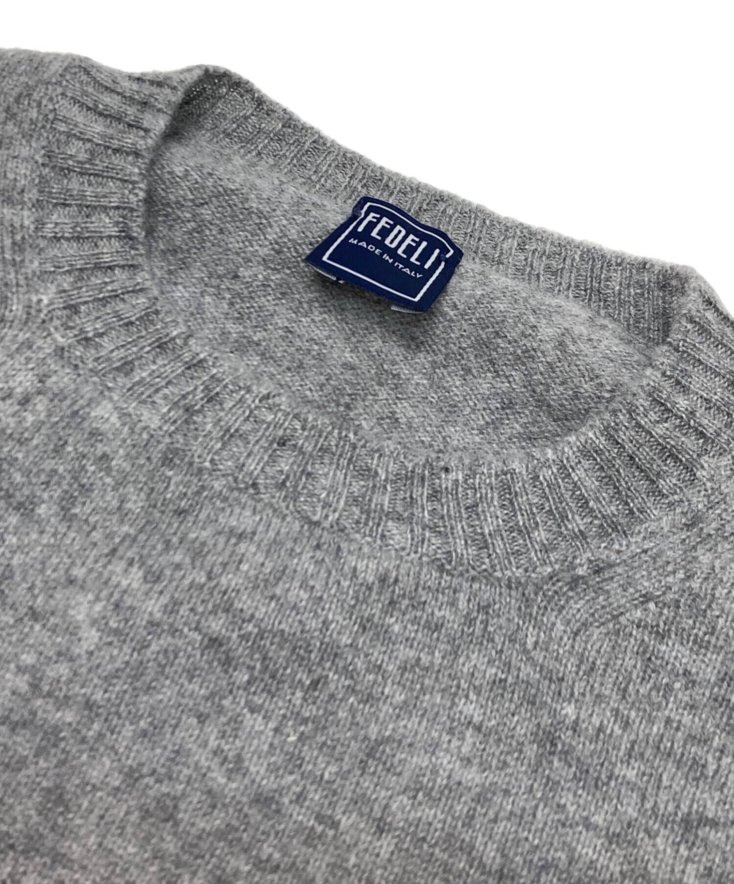 中古・古着通販】FEDELI (フェデーリ) カシミヤクルーネックニット