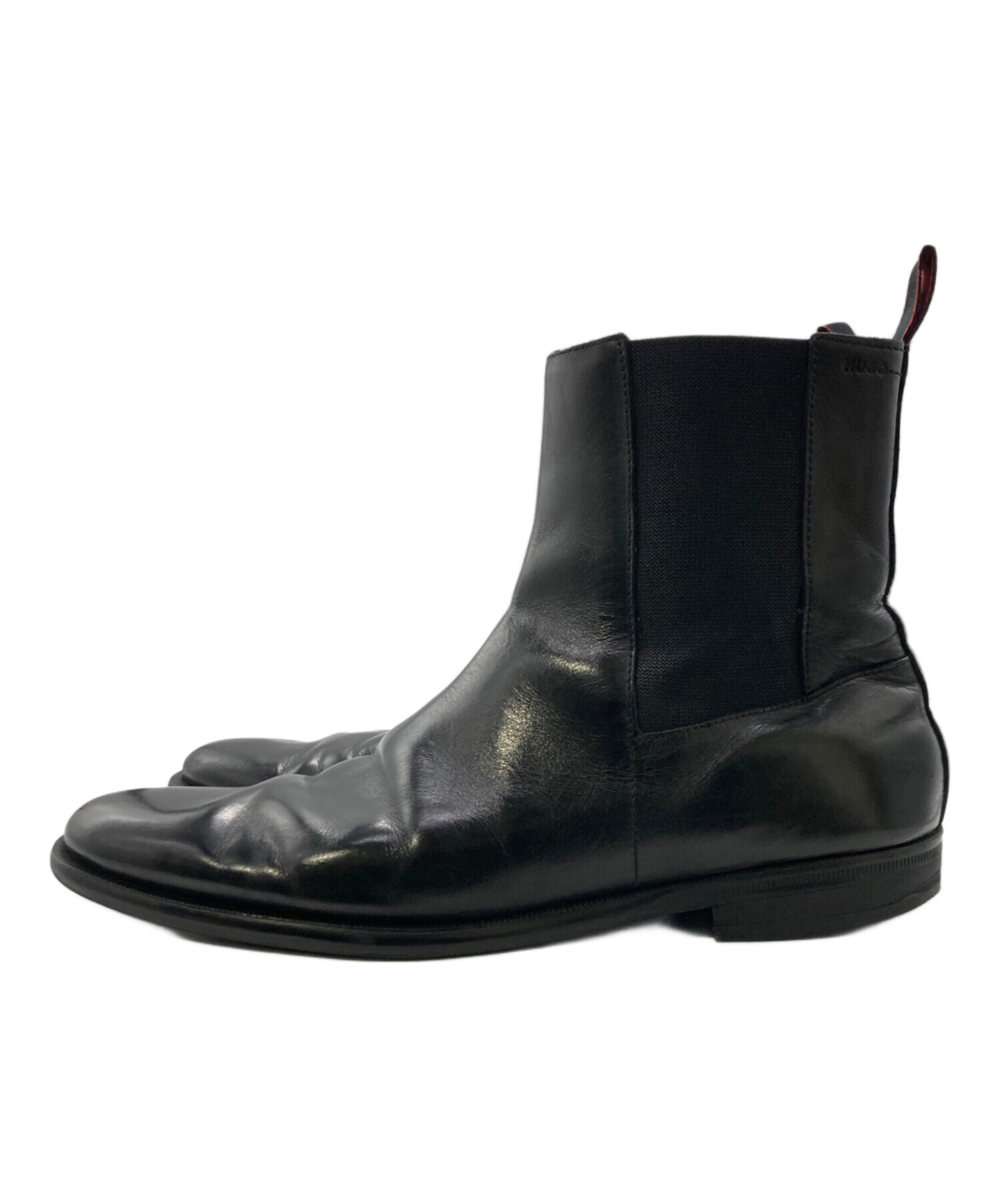 中古・古着通販】HUGO (ヒューゴ ボス) サイドゴアブーツ ブラック