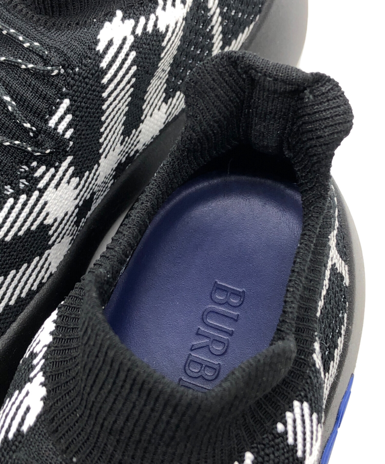 中古・古着通販】BURBERRY (バーバリー) スニーカー ブラック×ホワイト