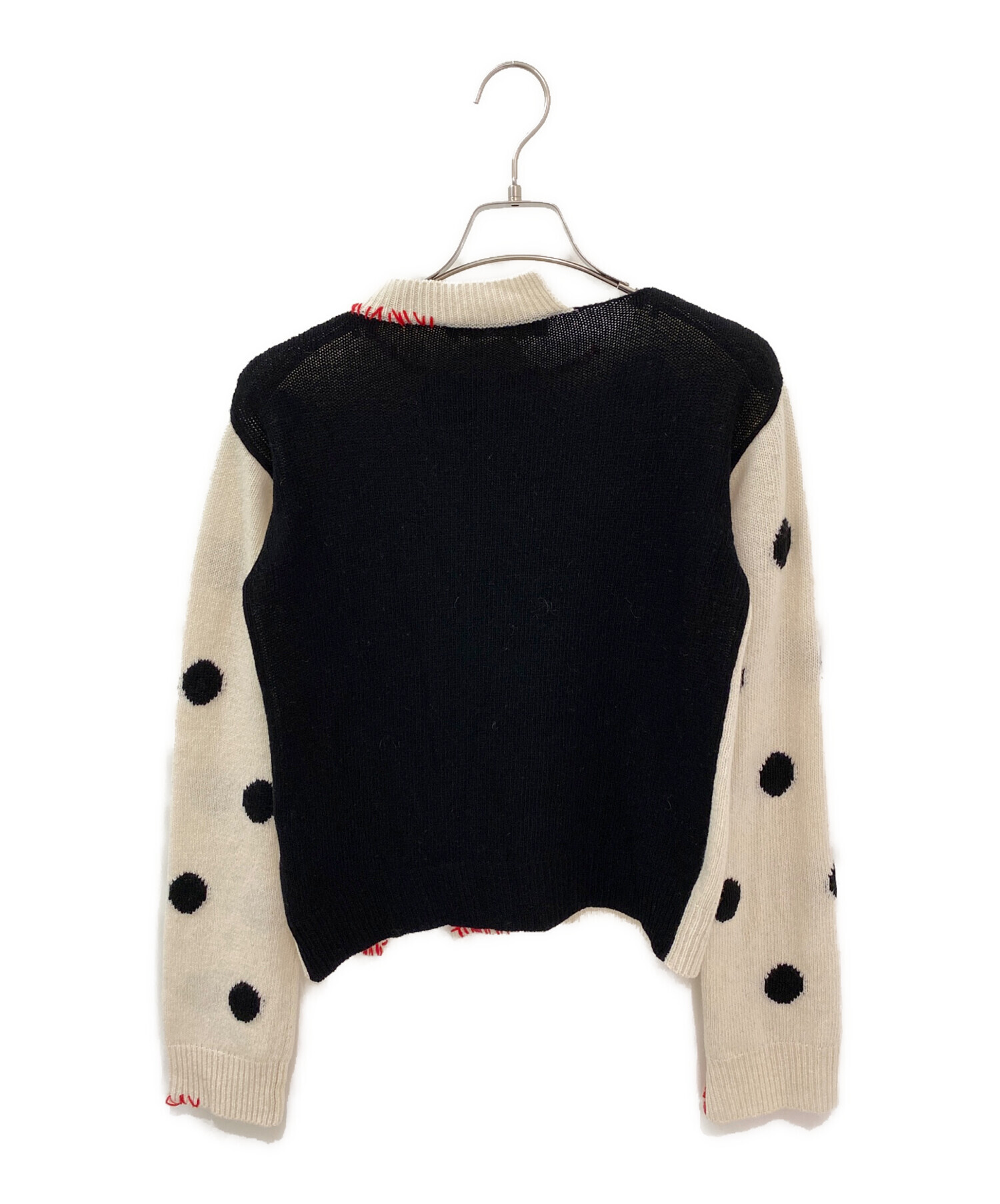 MARNI マルニ ニット・セーター レディース 【古着】【中古】 中古・古着通販】MARNI (マルニ) ドットセーター ホワイト×ブラック
