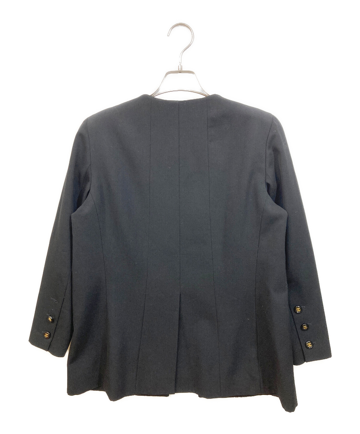 中古・古着通販】CHANEL (シャネル) ココボタン ノーカラージャケット