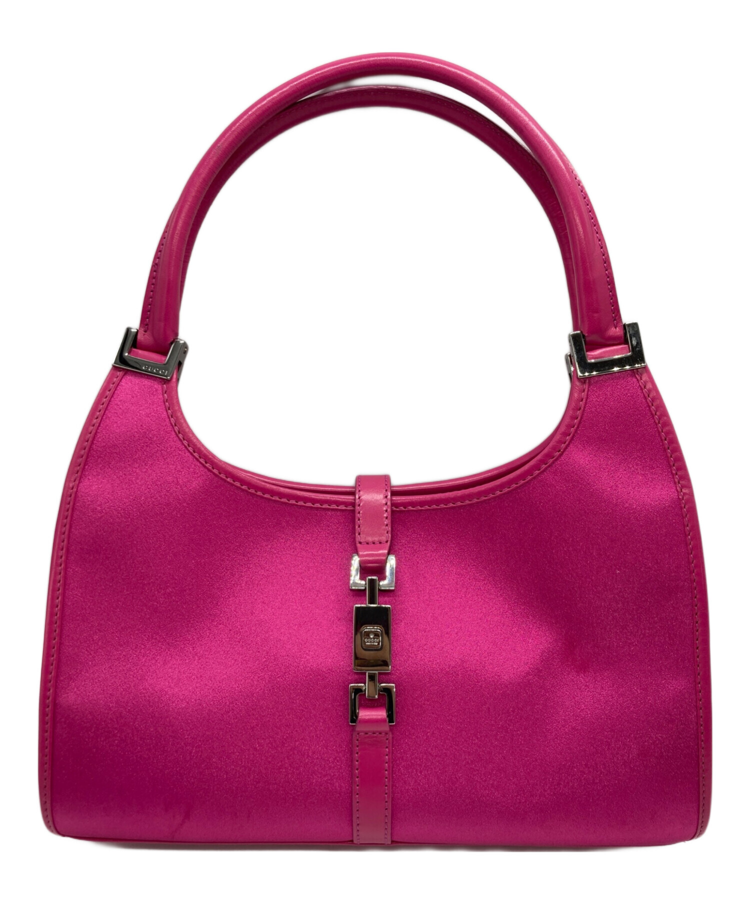 中古・古着通販】GUCCI (グッチ) ハンドバッグ ショッキングピンク