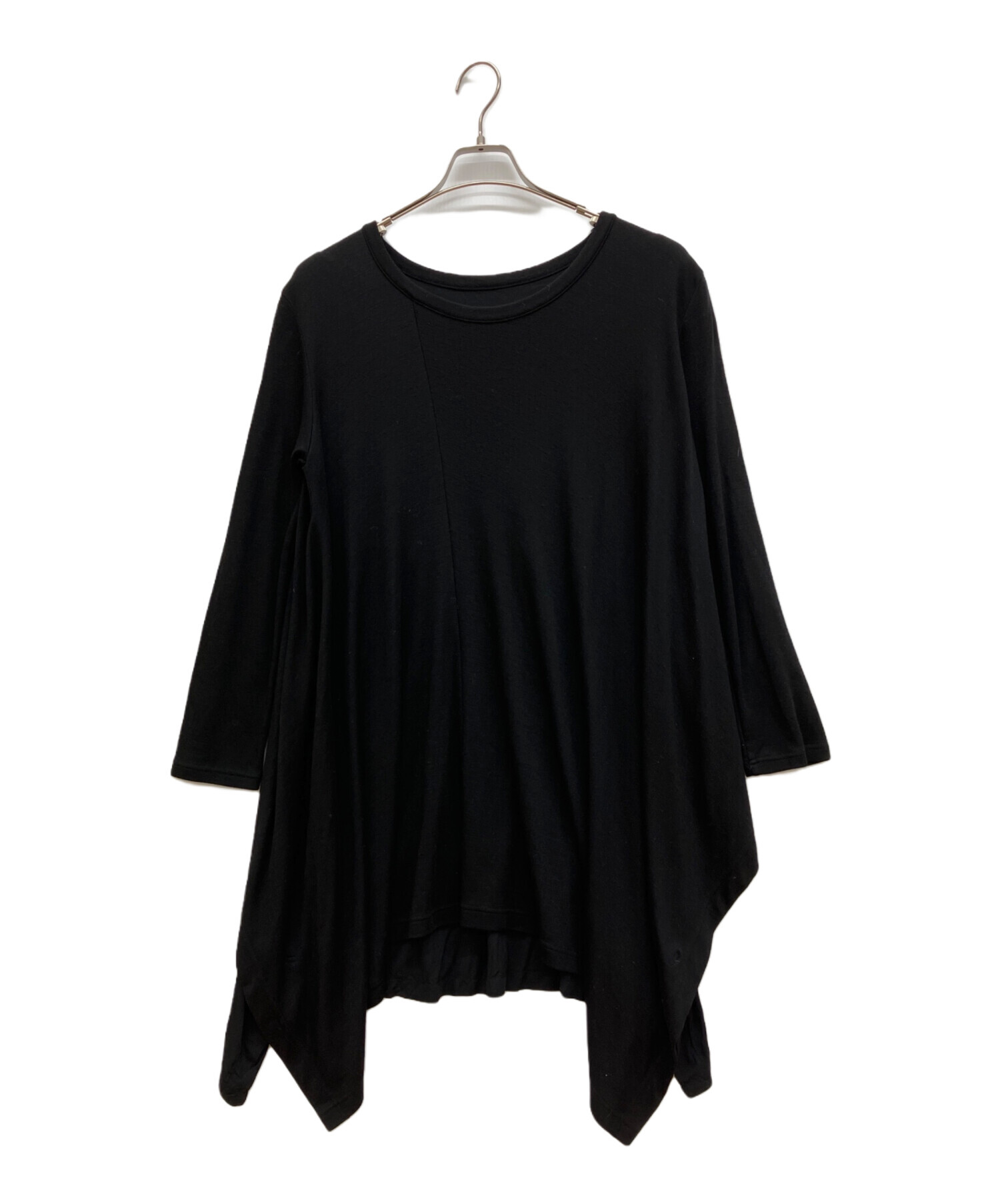 中古・古着通販】Y's (ワイズ) アシメロングワンピース ブラック