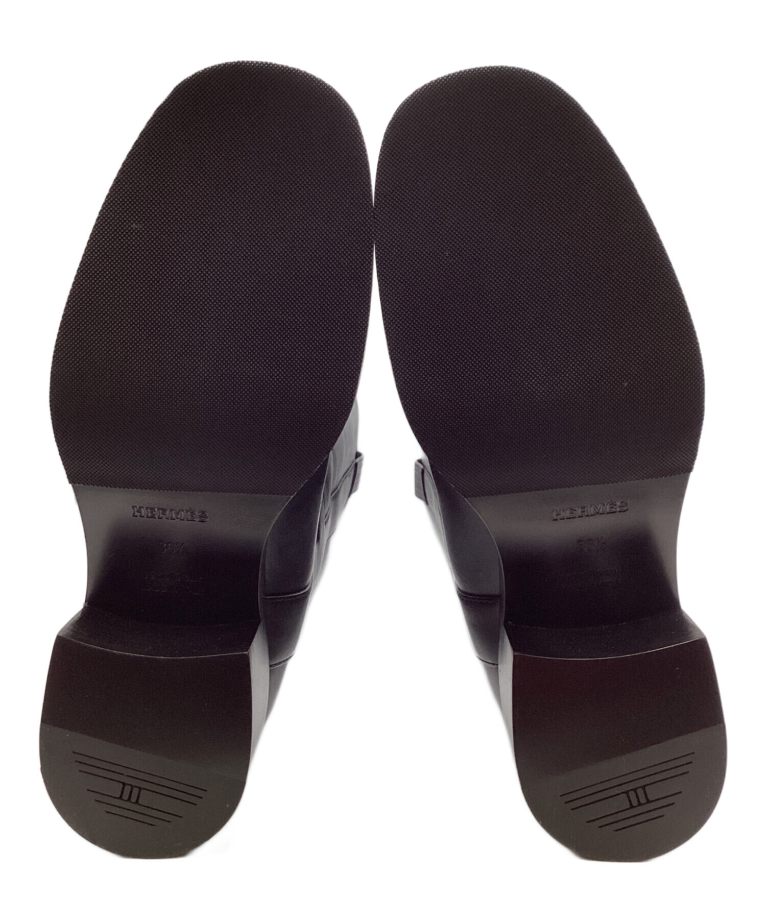 中古・古着通販】HERMES (エルメス) ブーツ《ホース》 ブラック サイズ