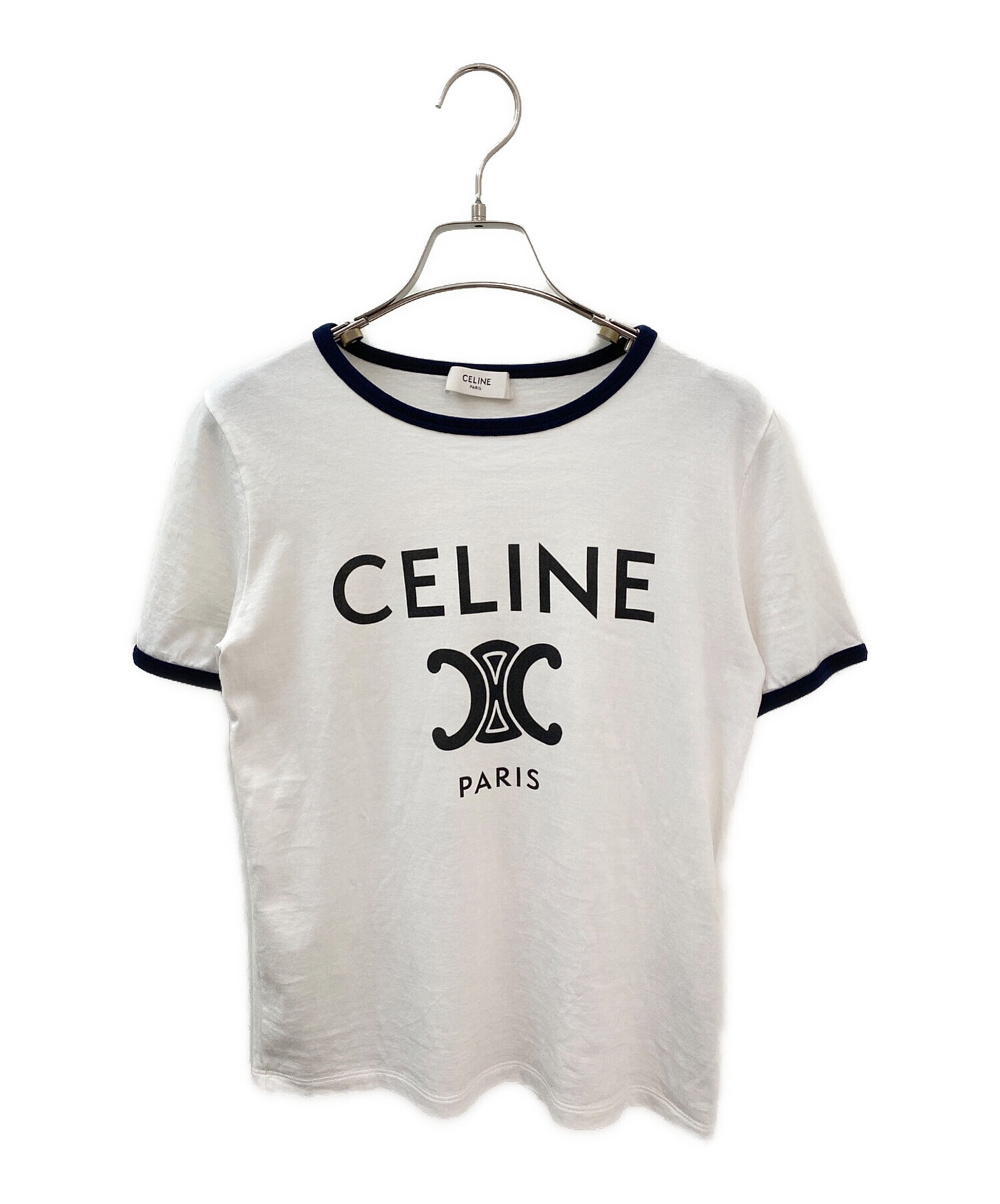 中古・古着通販】CELINE (セリーヌ) リンガーTシャツ ホワイト