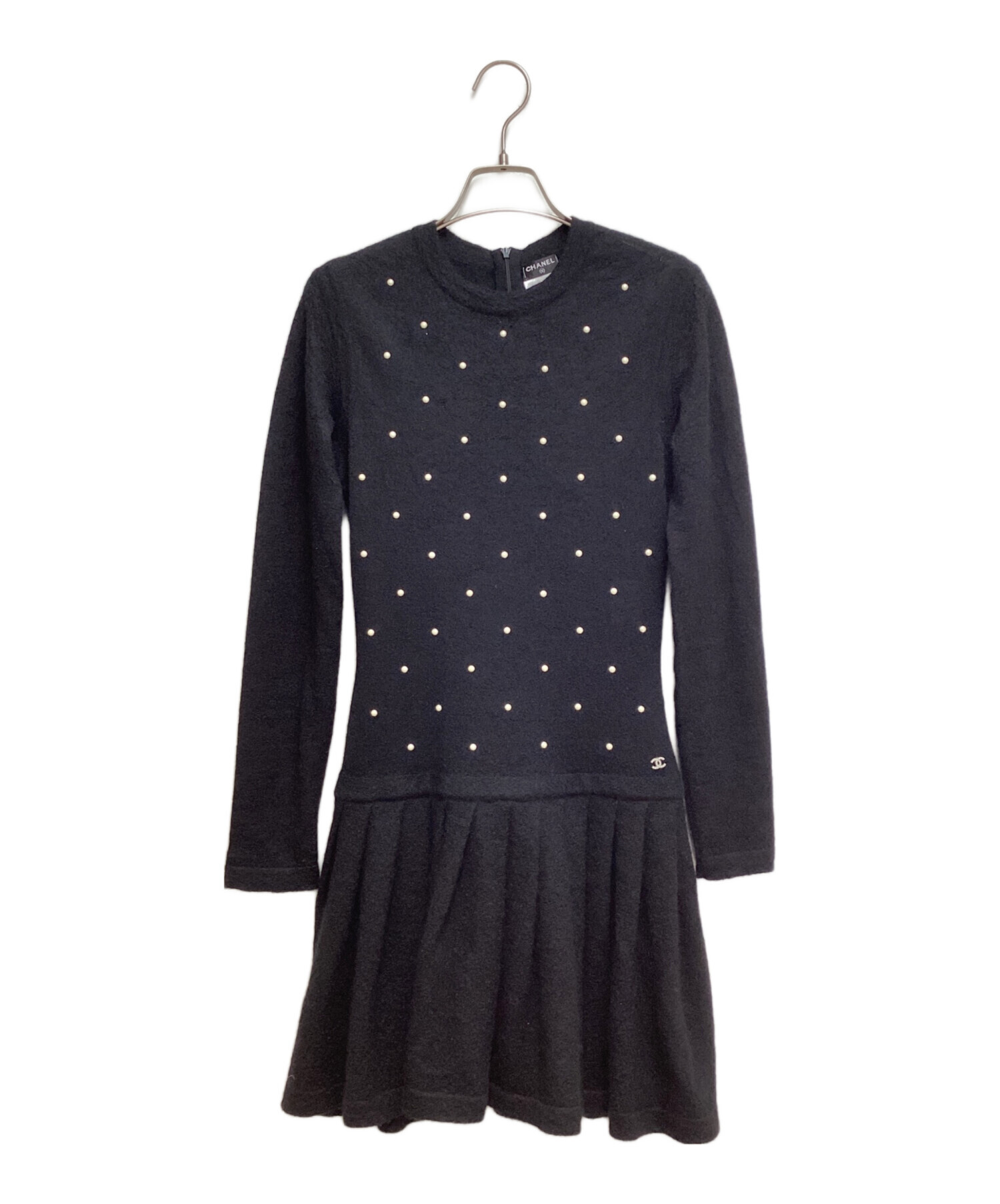 CHANEL シャネル ワンピース レディース 【古着】【中古】 中古・古着通販】CHANEL (シャネル) 2ピースニットワンピース ブラック