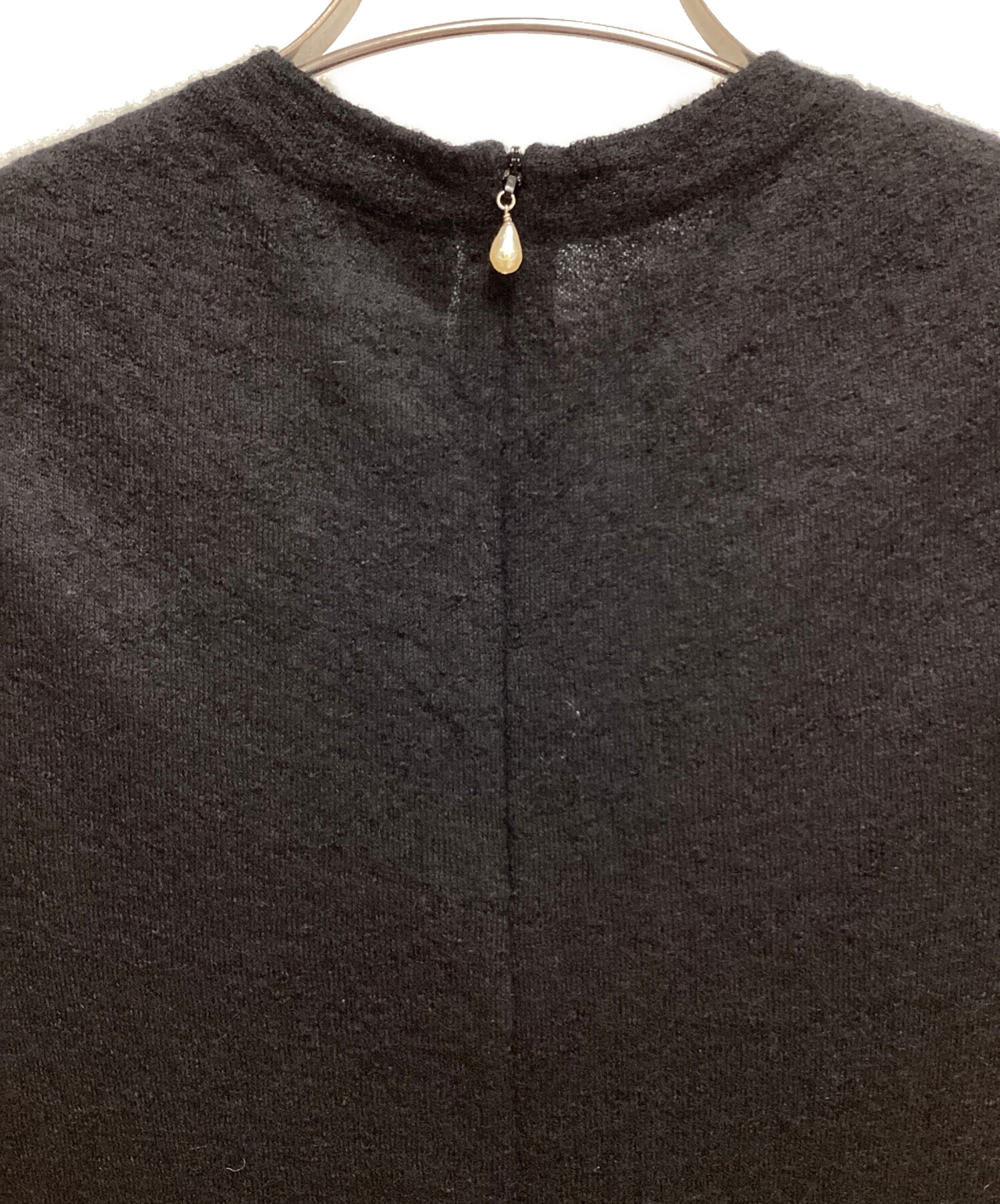 中古・古着通販】CHANEL (シャネル) 2ピースニットワンピース ブラック