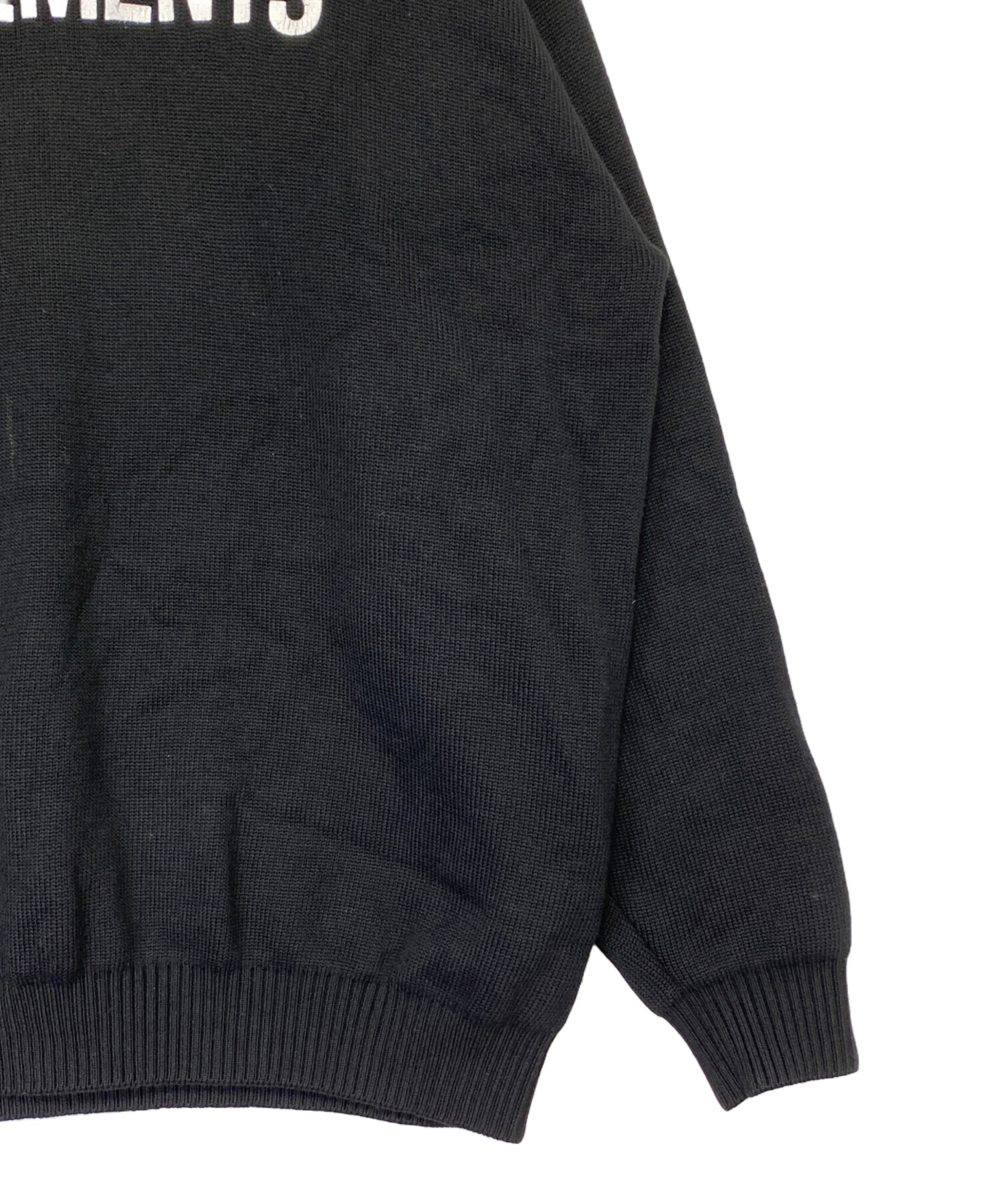 中古・古着通販】VETEMENTS (ヴェトモン) フロントロゴニット ブラック