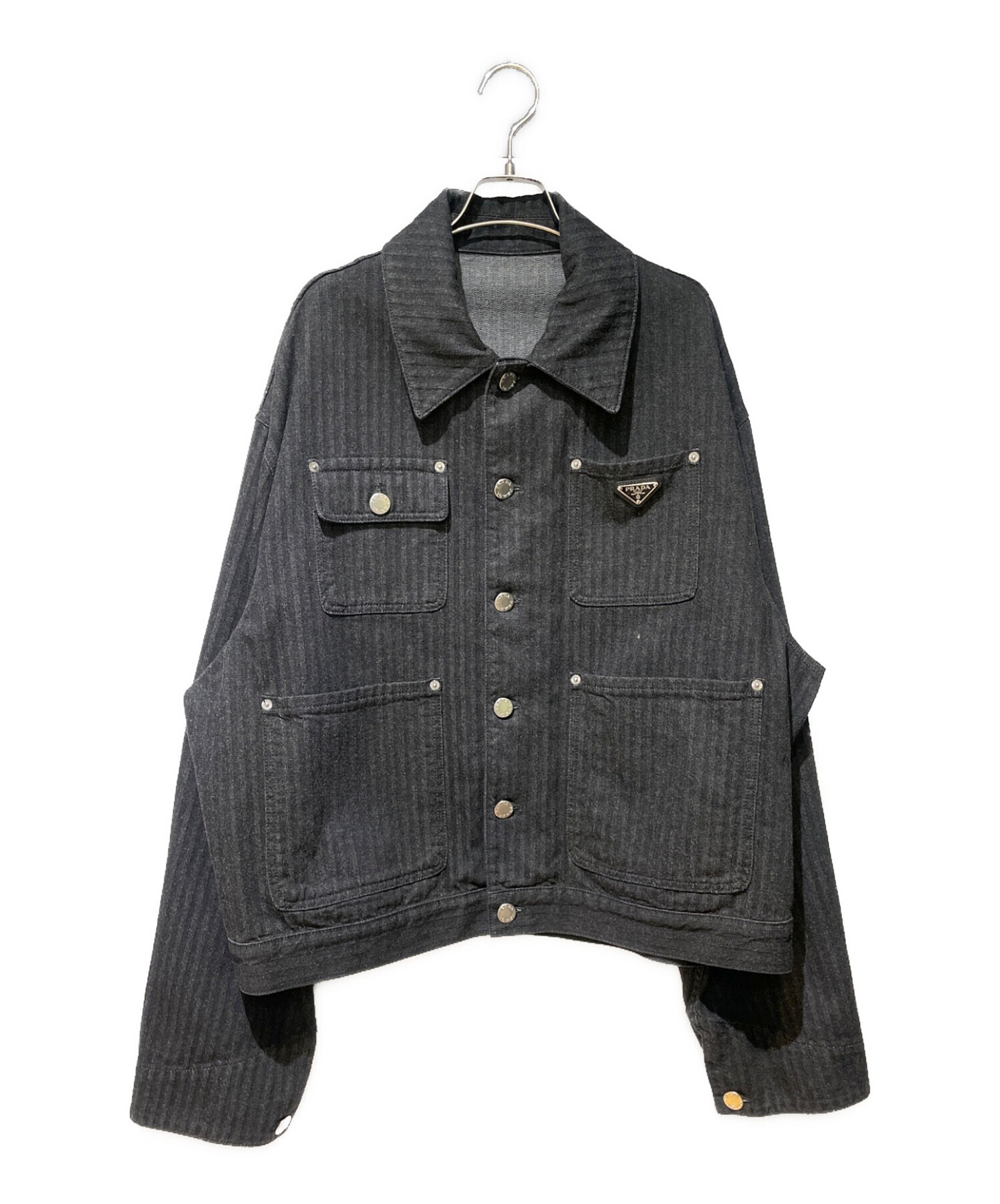 中古・古着通販】PRADA (プラダ) ロゴプレート デニムジャケット