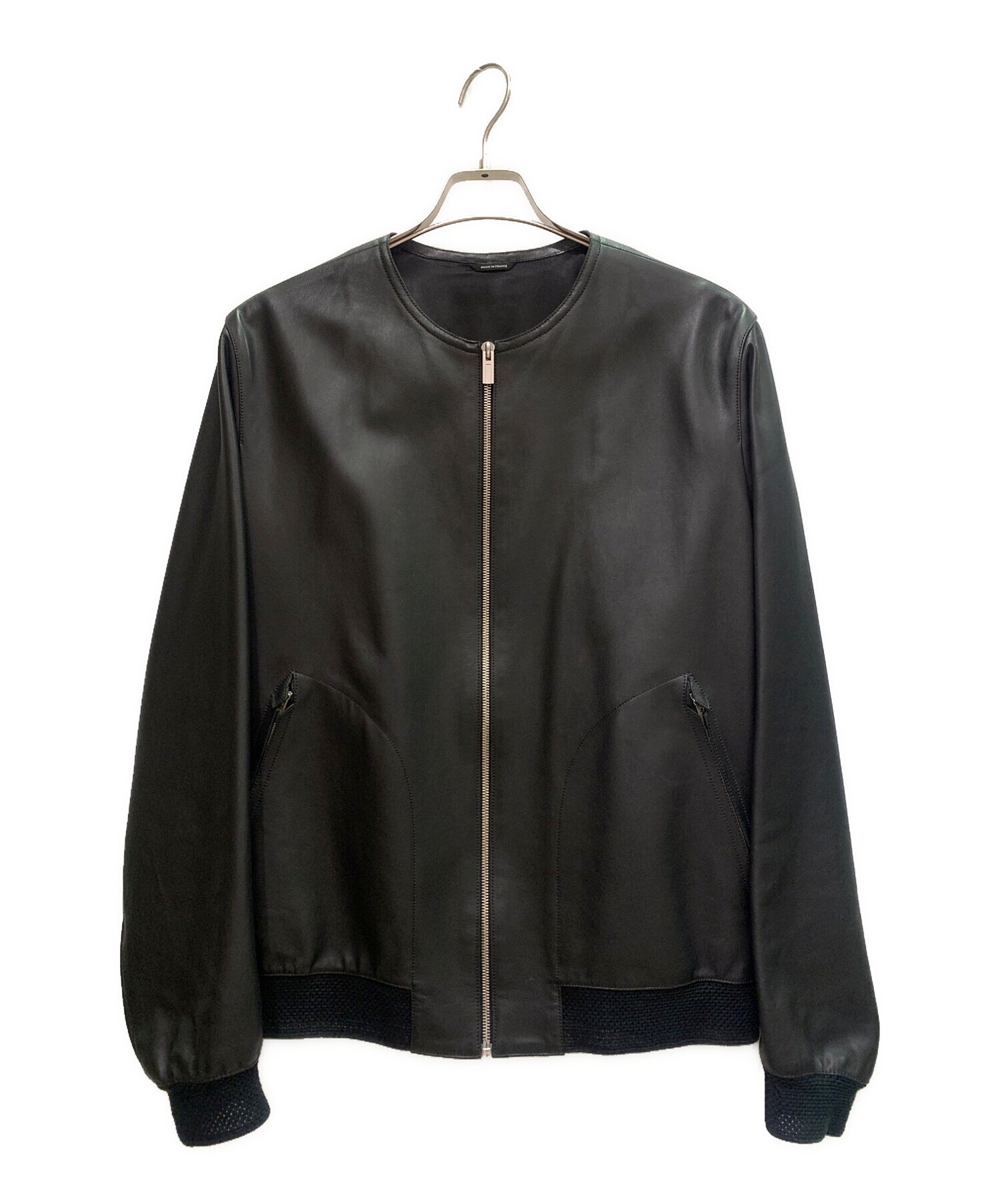 中古・古着通販】HERMES (エルメス) ジップアップレザーブルゾン
