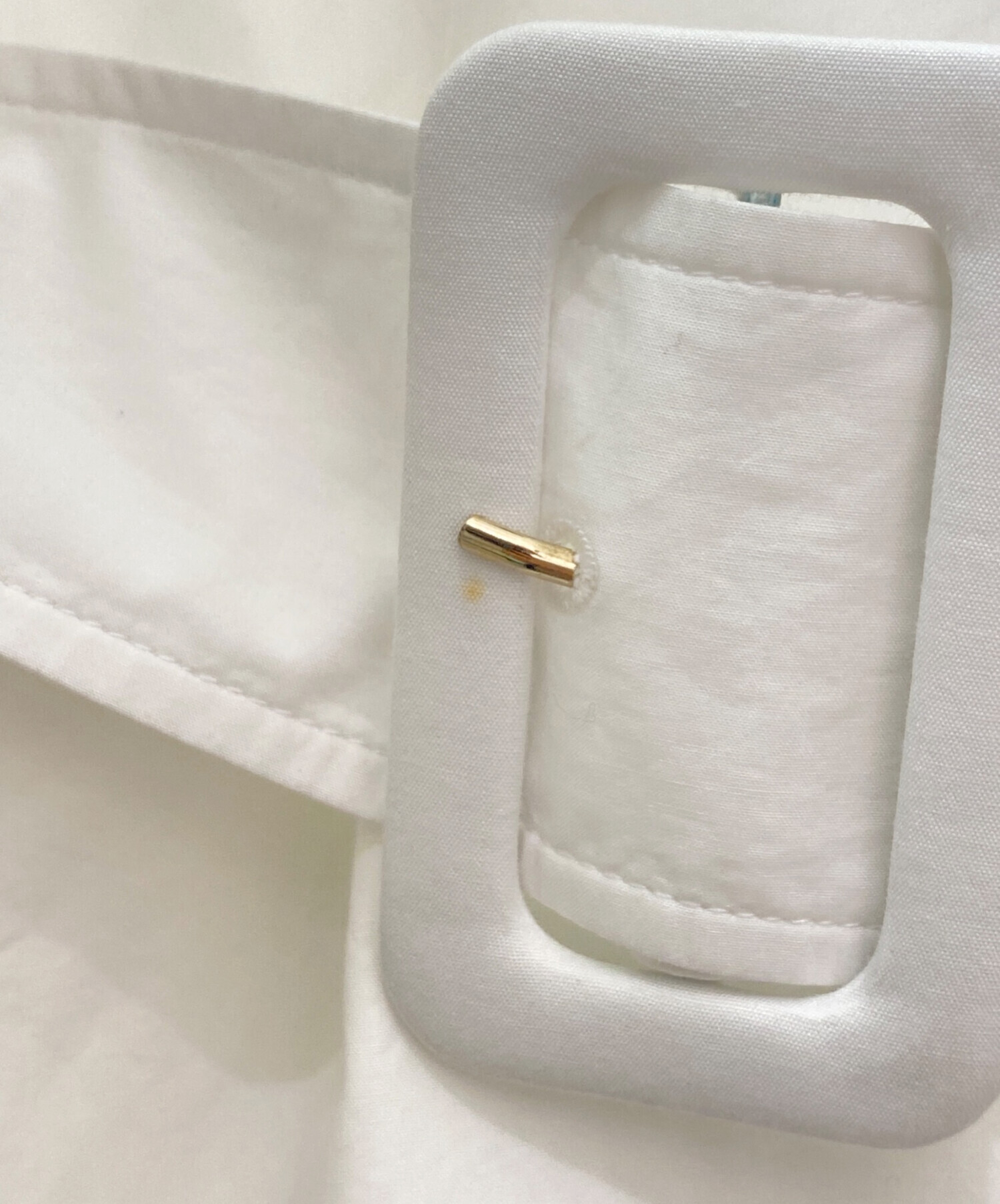 中古・古着通販】patou (パトゥ) ベルテッドワンピース ホワイト