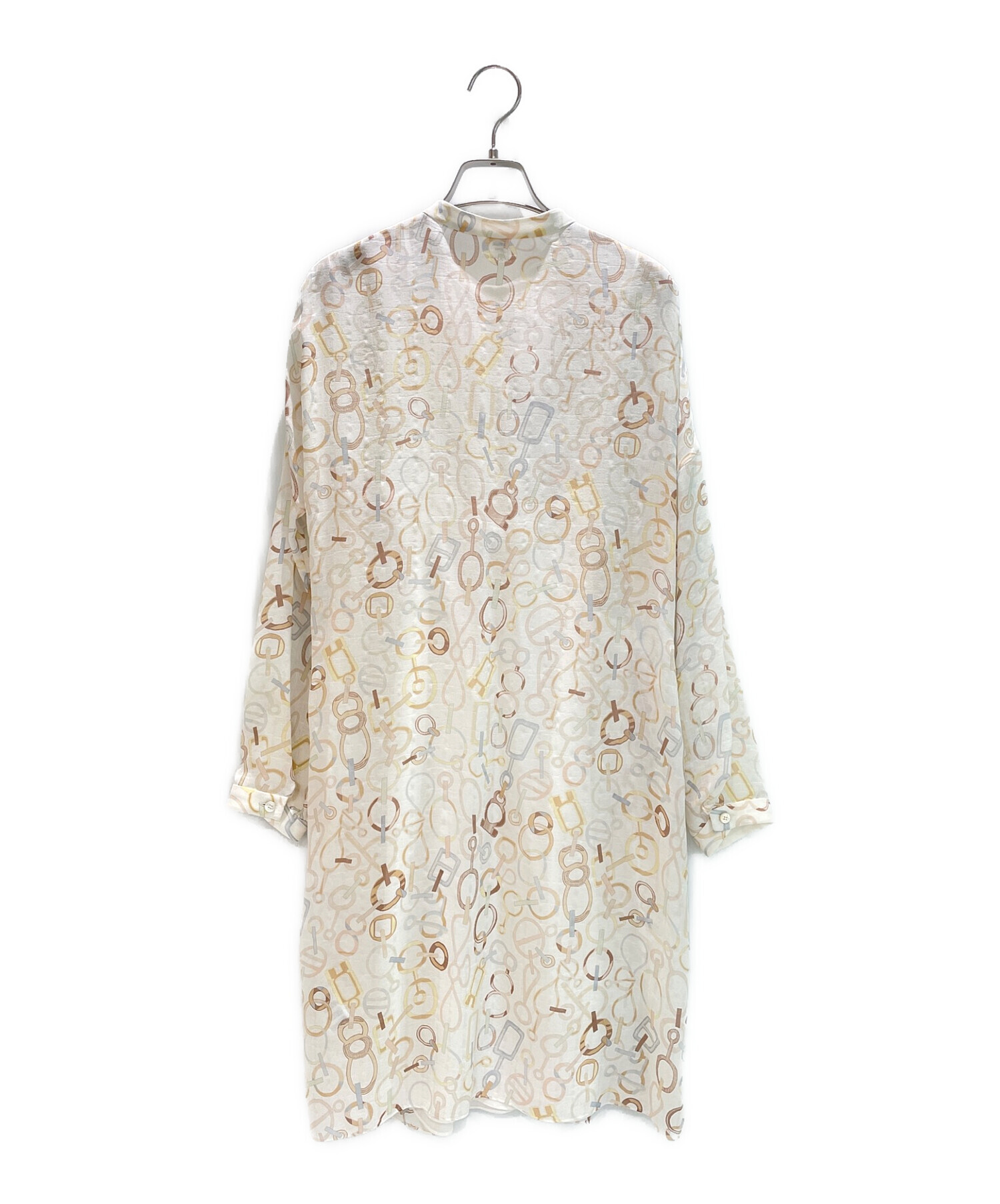 中古・古着通販】HERMES (エルメス) ツイルレーヌシャツワンピース