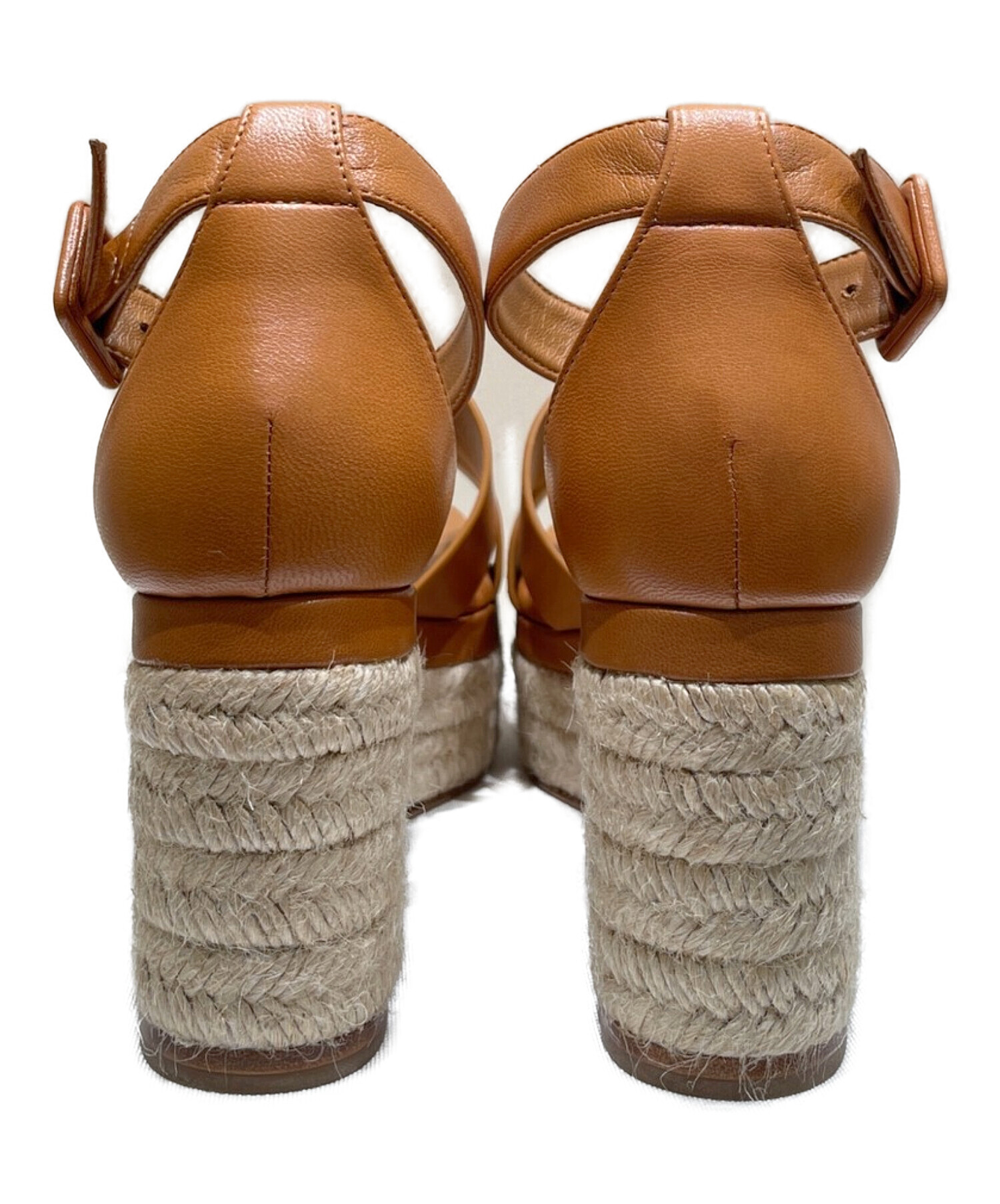 HERMES エルメス サンダル レディース 【古着】【中古】 中古・古着通販】HERMES (エルメス) エスパドリーユ エルダ ブラウン