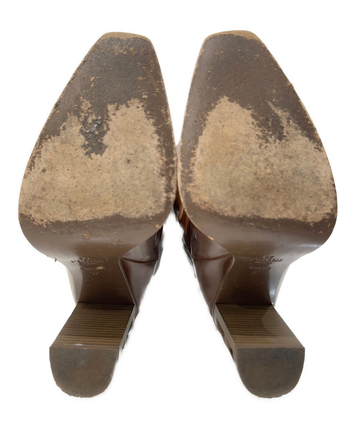 中古・古着通販】FENDI (フェンディ) FFロングブーツ ブラウン サイズ